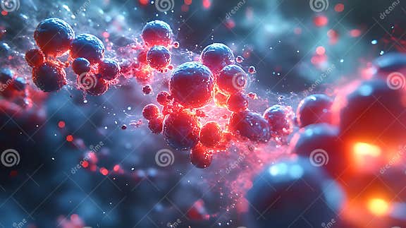 3D Visualization of Protein Structures in Vibrant Landscape, Showcasing ...