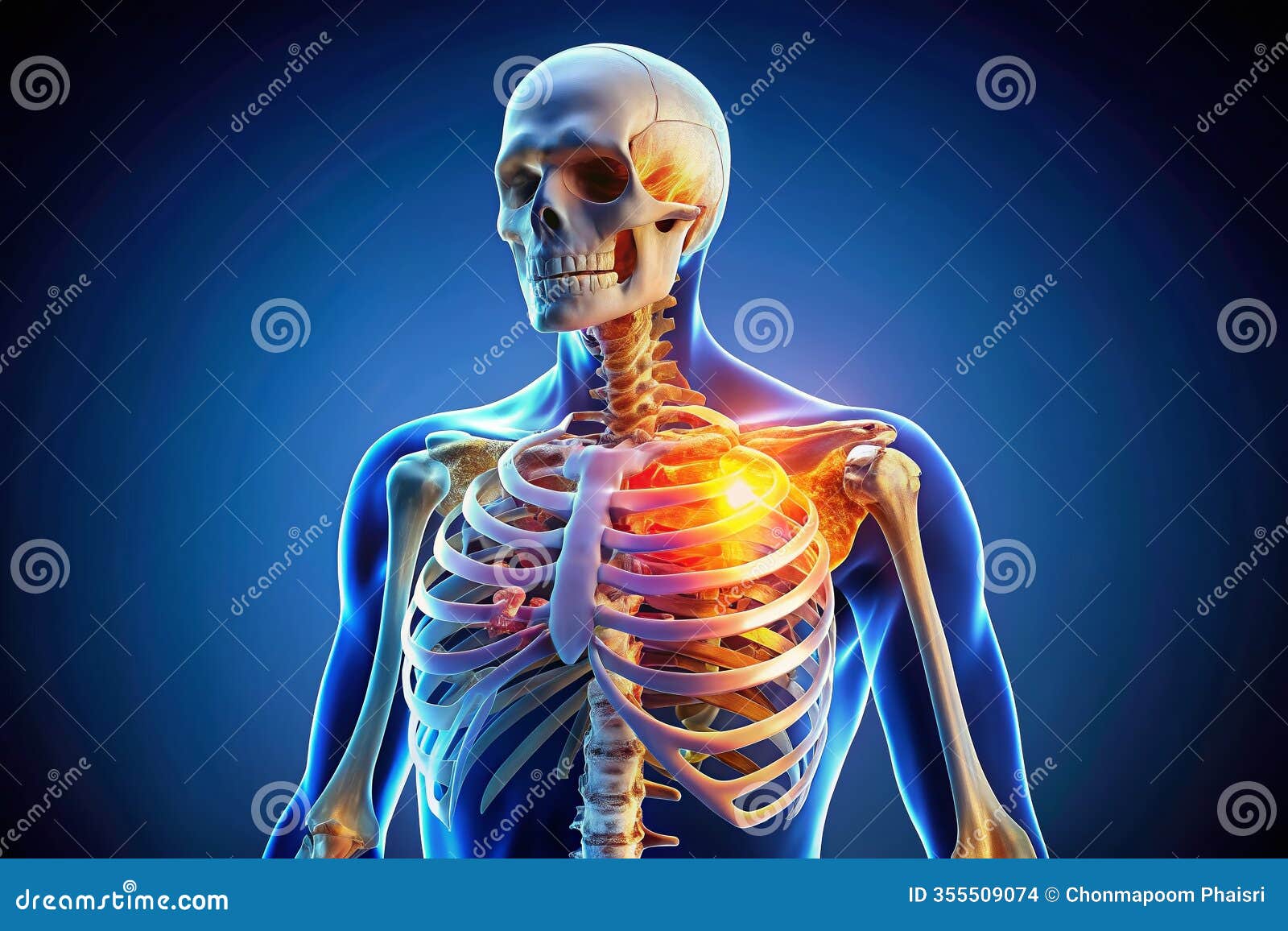 3D Visualization of Stage 4 Upper Limb Bone Damage Due To Severe ...