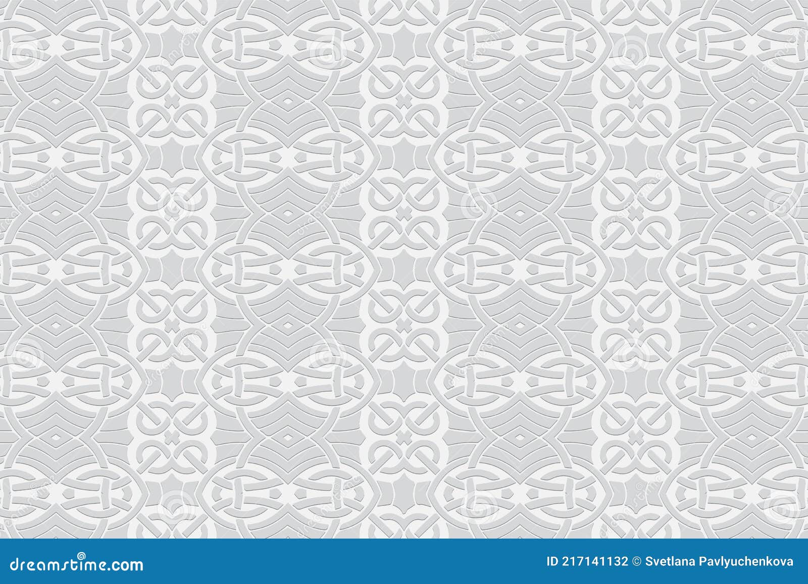 3d Volumetric Convex Geometric White Background. Ethnic Embossed ...