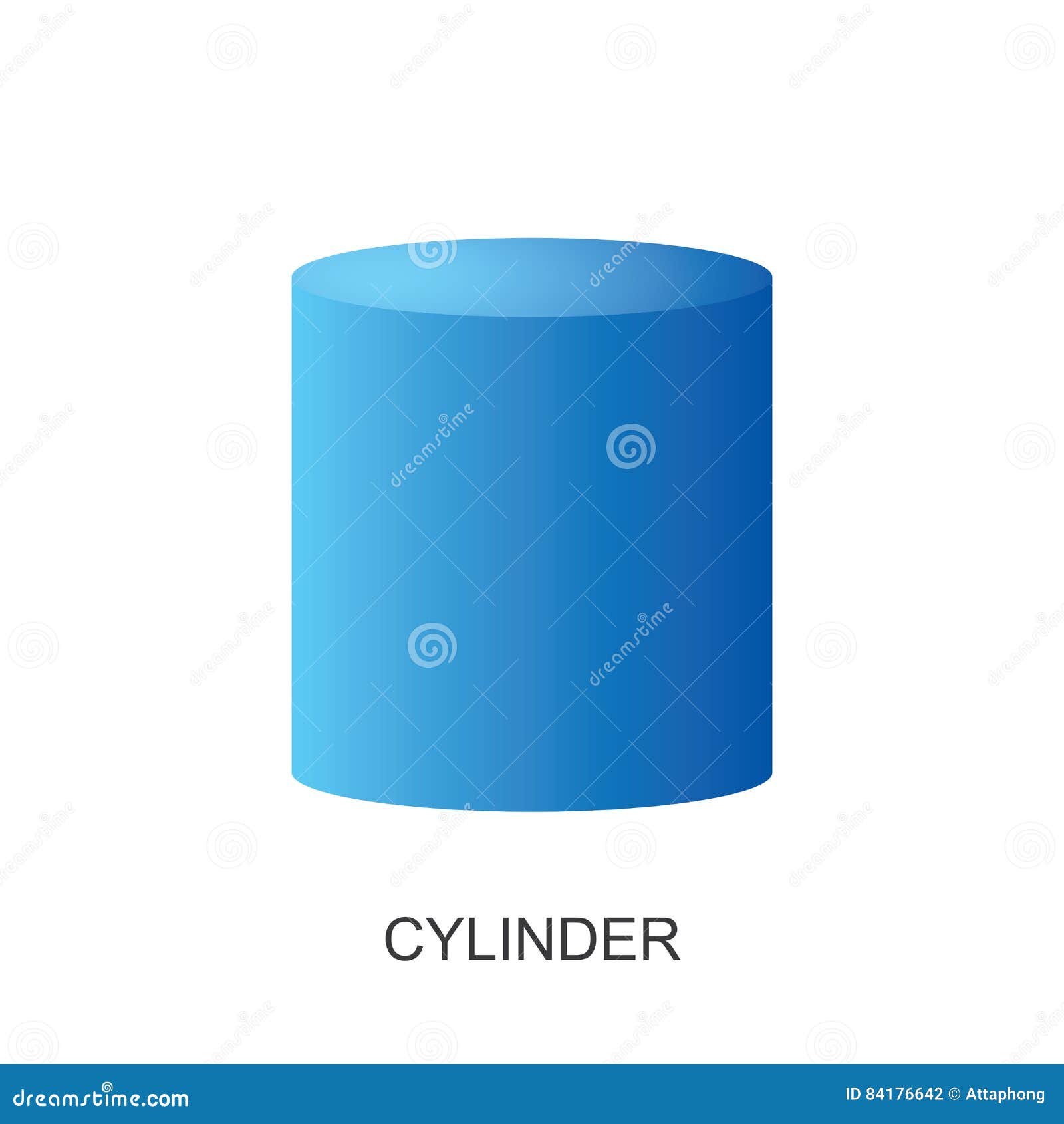 3d vorm-cilinder vector vector illustratie. Illustration of basis ...