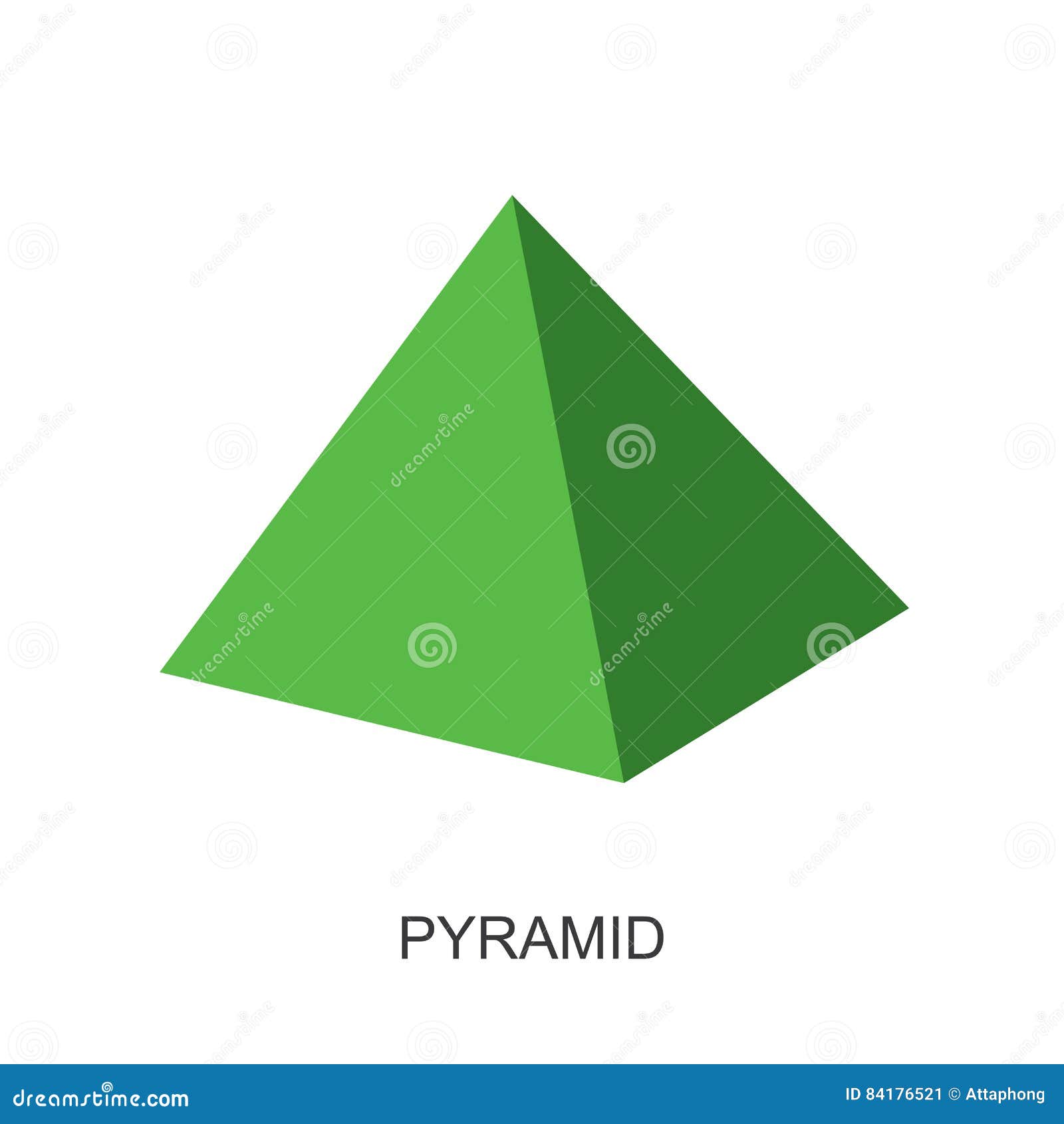 3d vorm-piramide vector vector illustratie. Illustration of illustratie ...