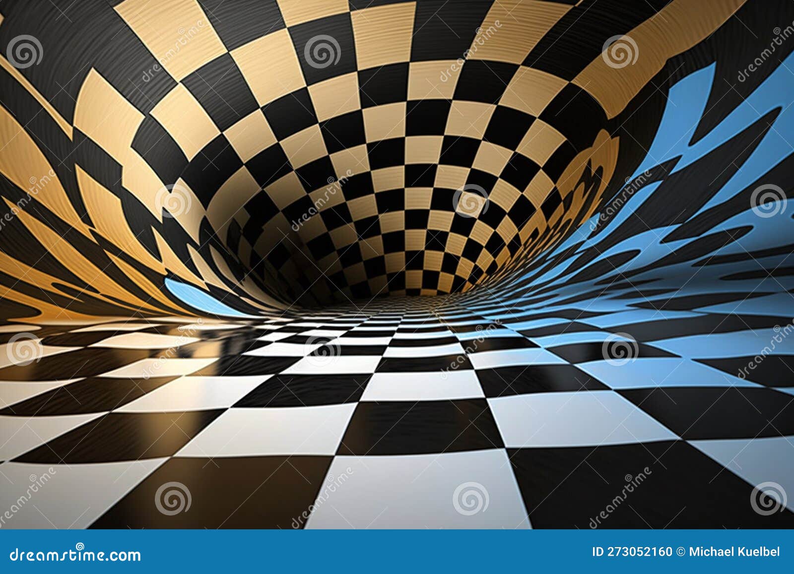 3D Vortex Chessboard Pattern Stock Illustration - Illustration of ...