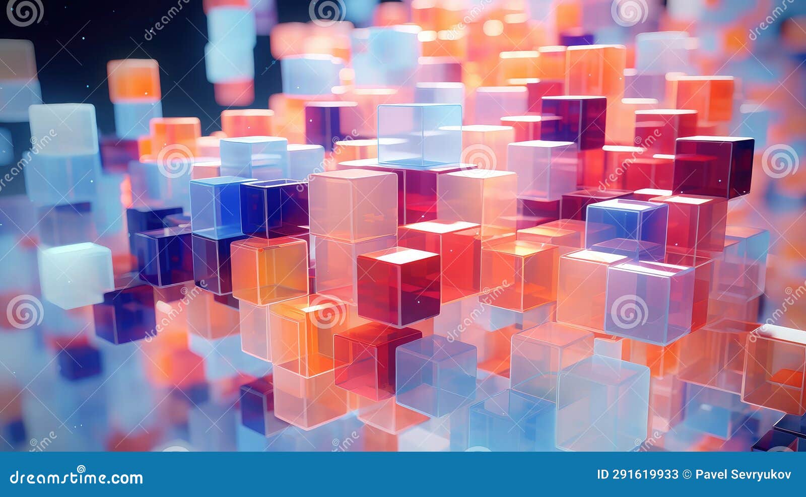 3d voxel artificial cubes stock illustration. Illustration of modern ...
