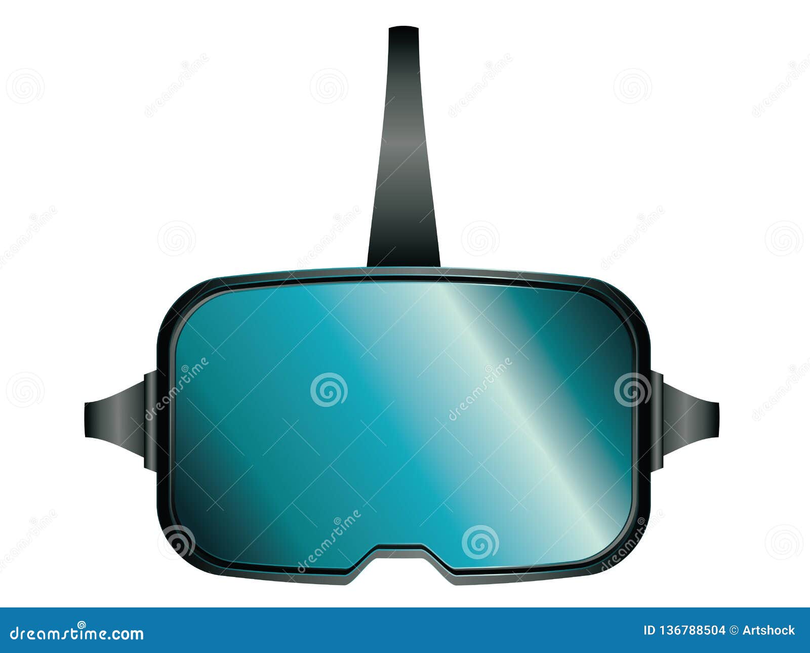 3d VR Glasses stock vector. Illustration of vector, electronic - 136788504