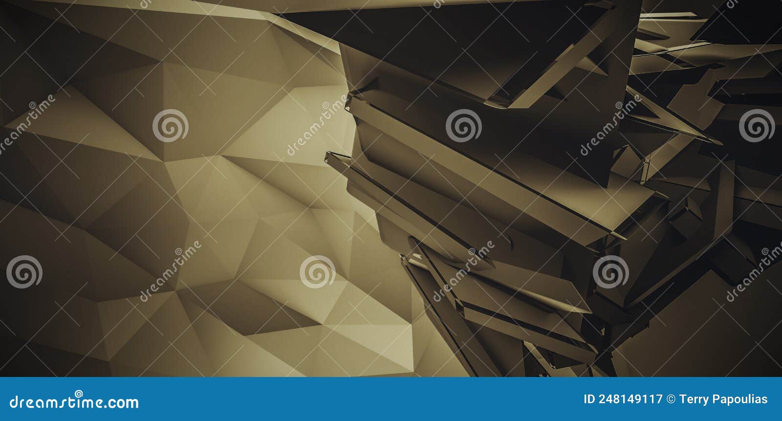 3D Wallpaper with Geometric Structure. Abstract Render, with a Minimal ...