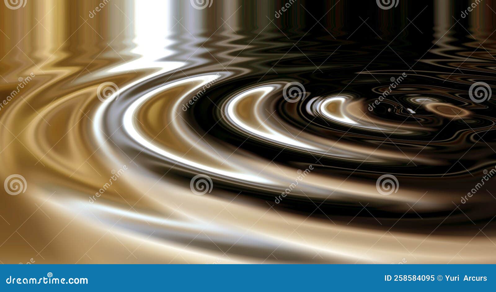3D Wallpaper of Liquid Ripples or Silver Shiny Circular Lines with a ...