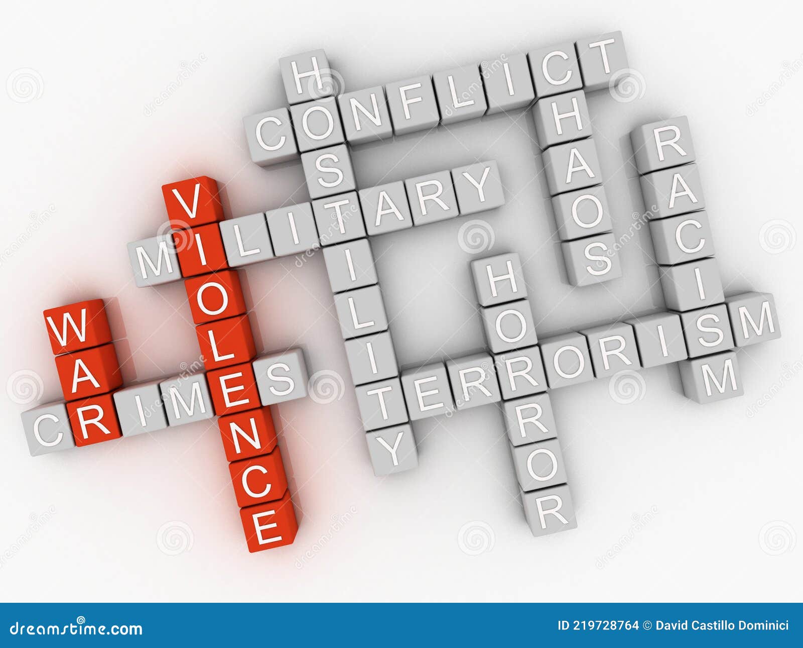 Violence Word Indicates Brute Force And Brutality Stock Image ...