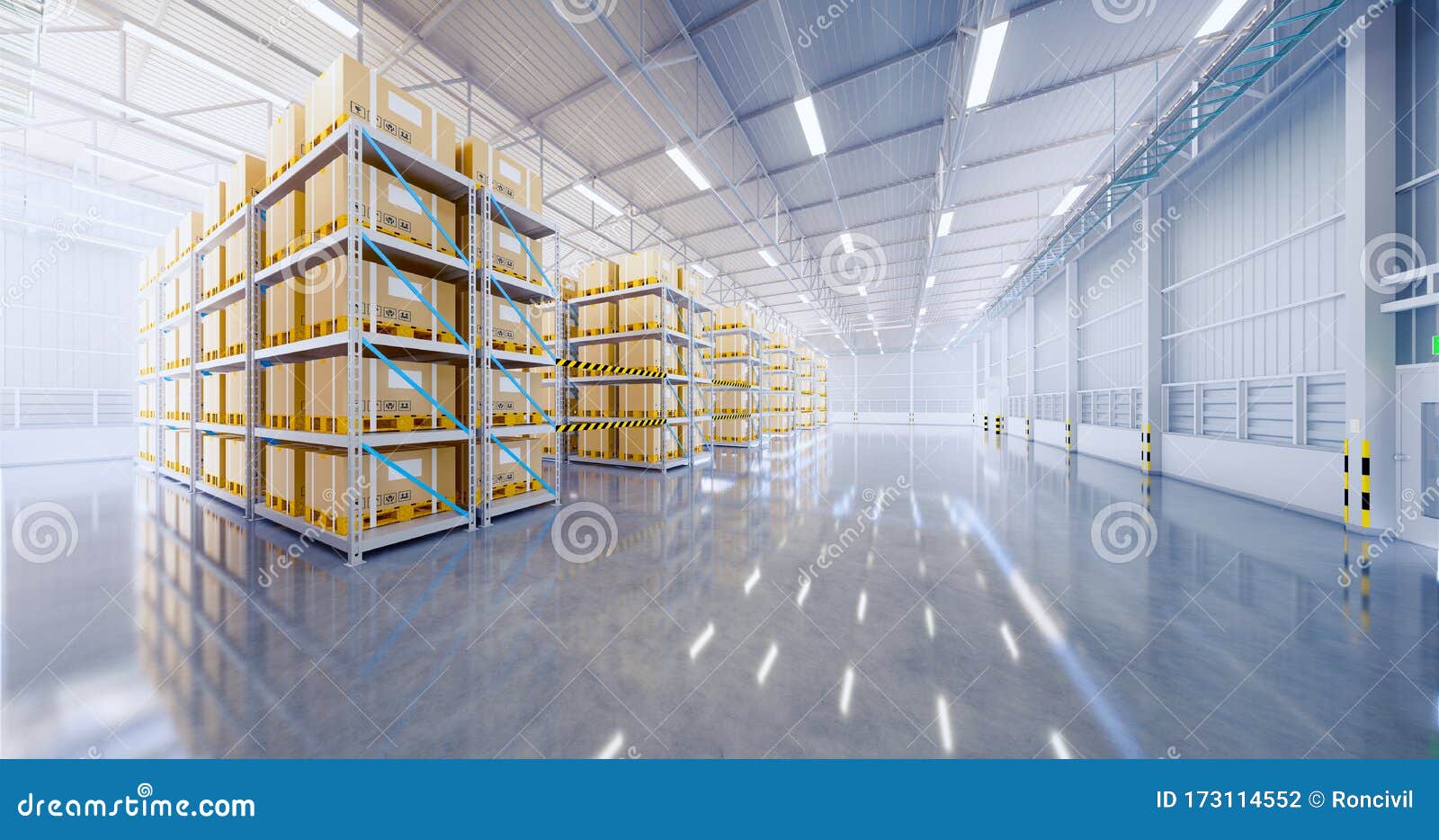 3d warehouse building stock illustration. Illustration of large - 173114552