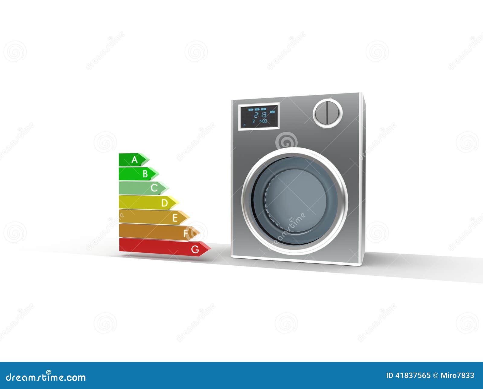 3d Washing Machine - Energy Efficiency Stock Illustration ...
