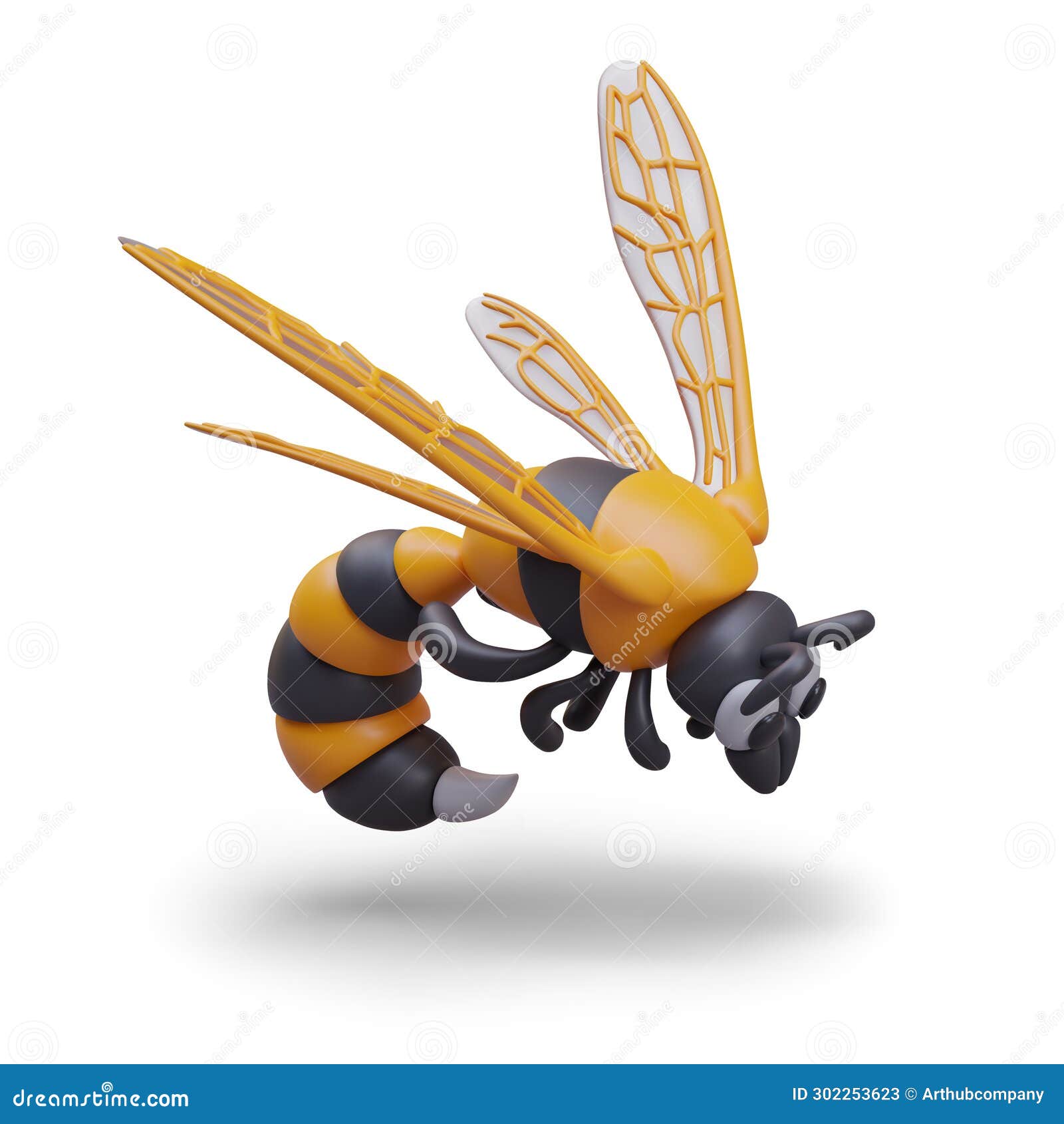 Wasp Side View Vector Isolated Illustration | CartoonDealer.com #188977533