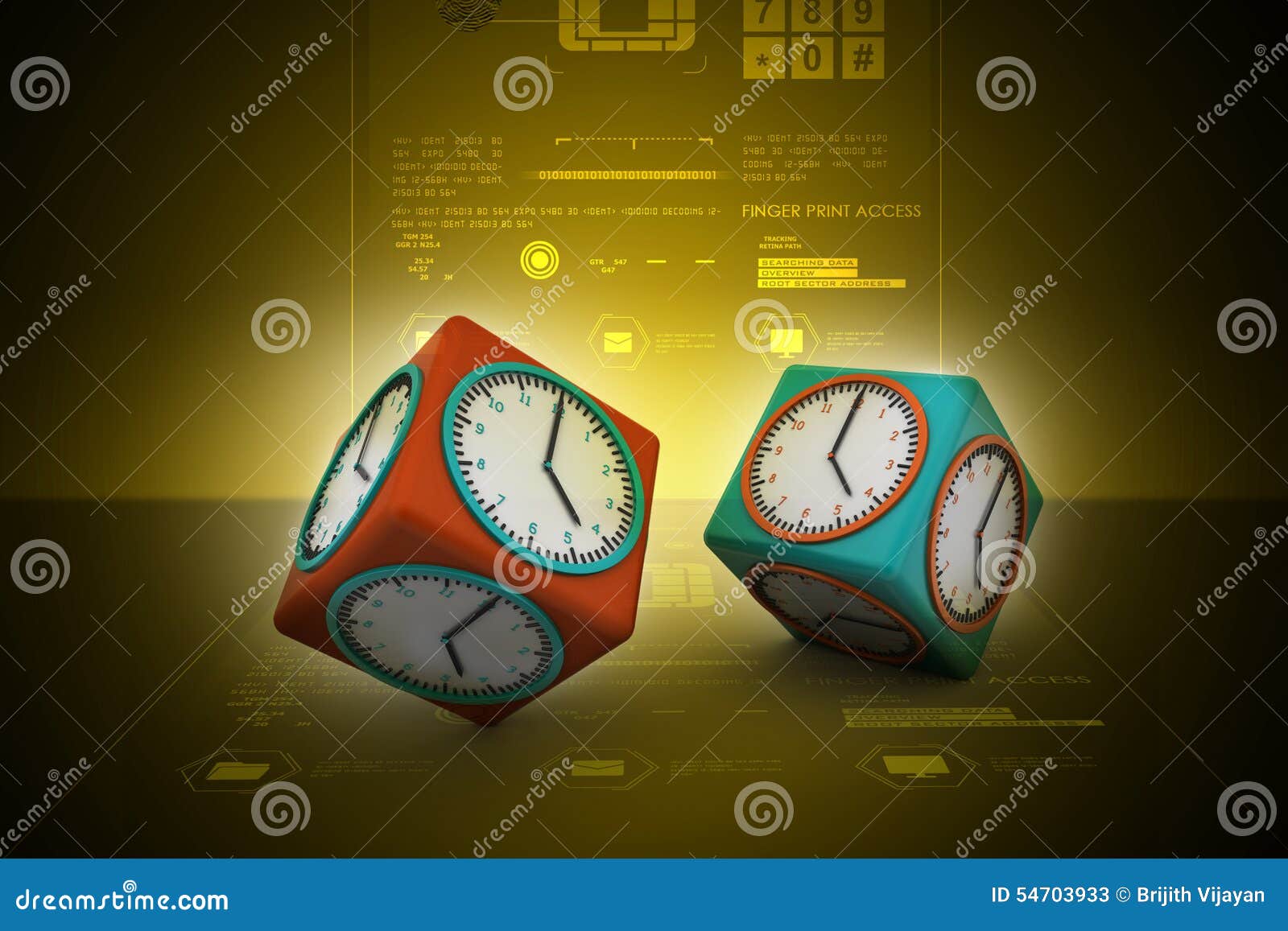 3d watch in cube stock illustration. Illustration of ringwatch - 54703933