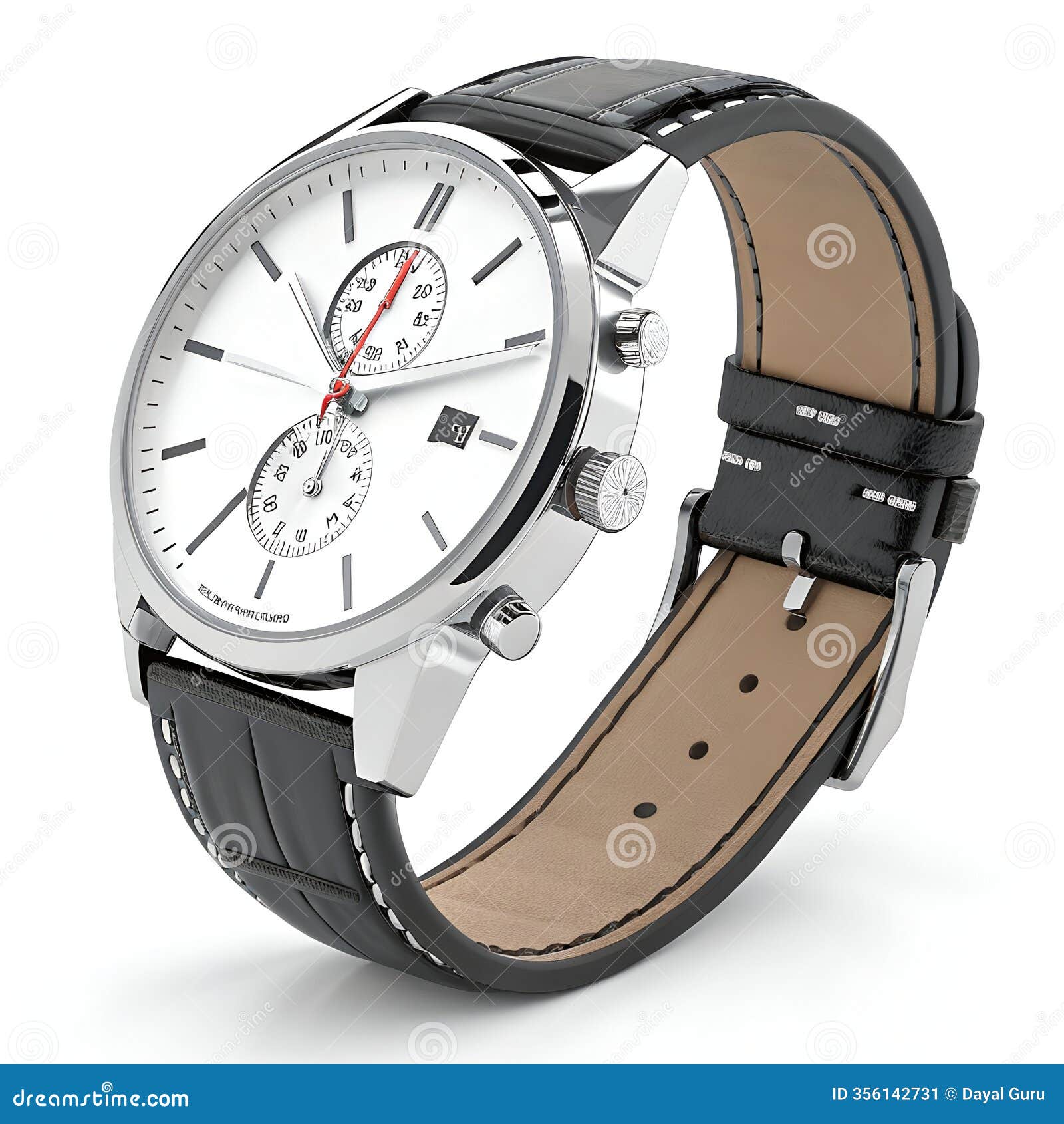 3D Watch Icon Render Isolated on White Background Stock Illustration ...