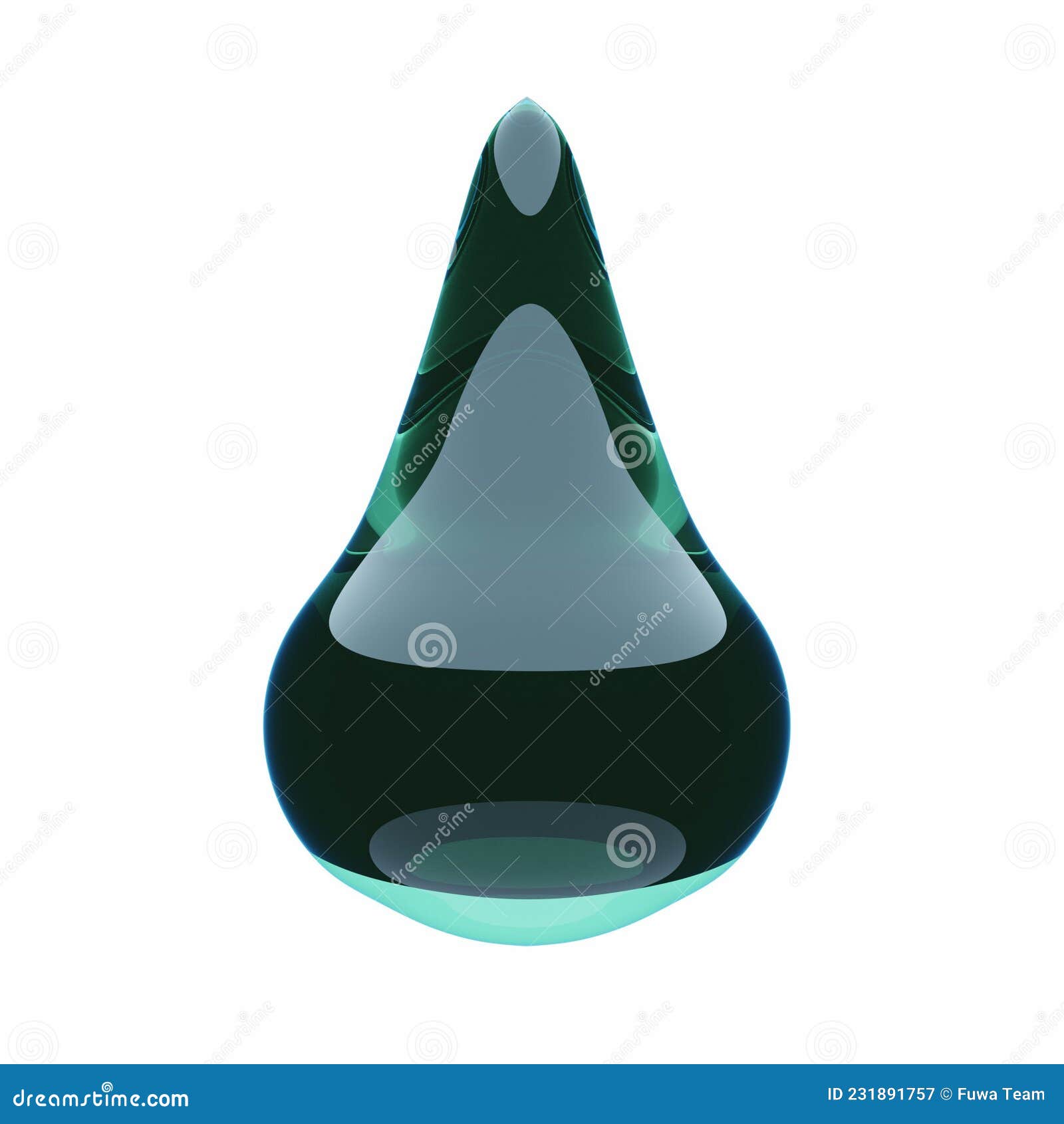 3D Water Drop Illustration stock illustration. Illustration of ...