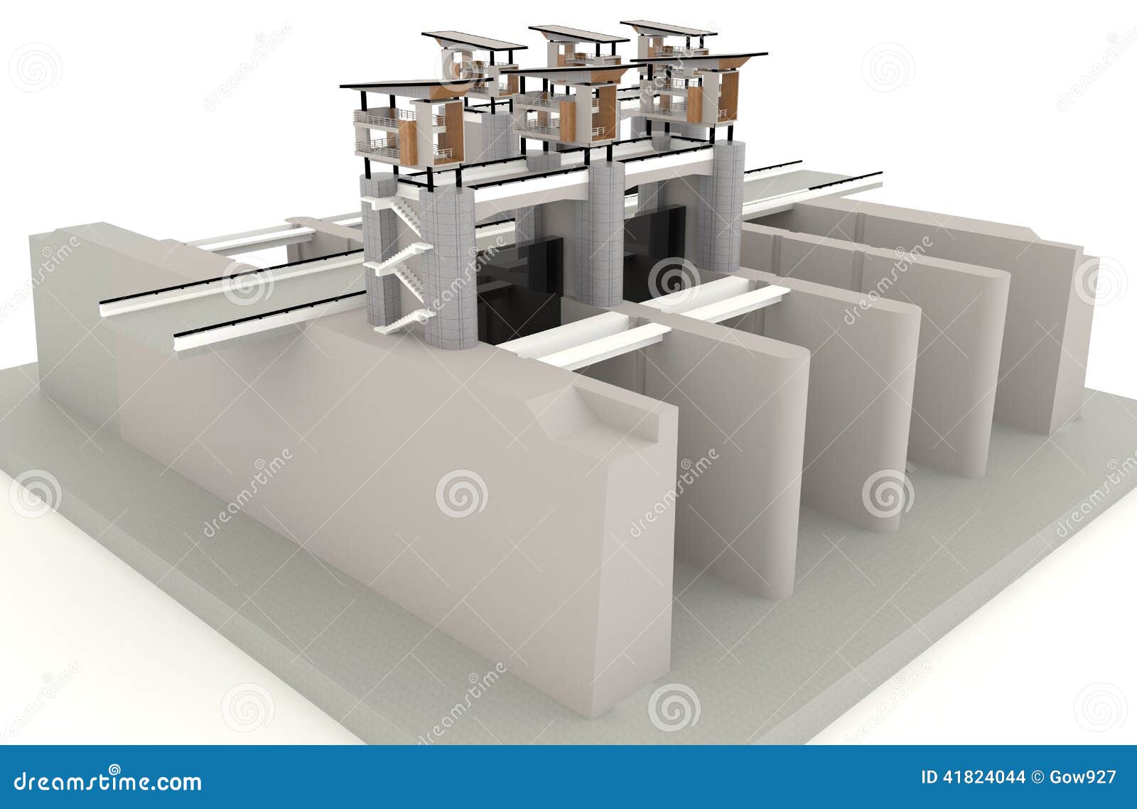 3D Water Gate Design Model Stock Photo | CartoonDealer.com #41824044