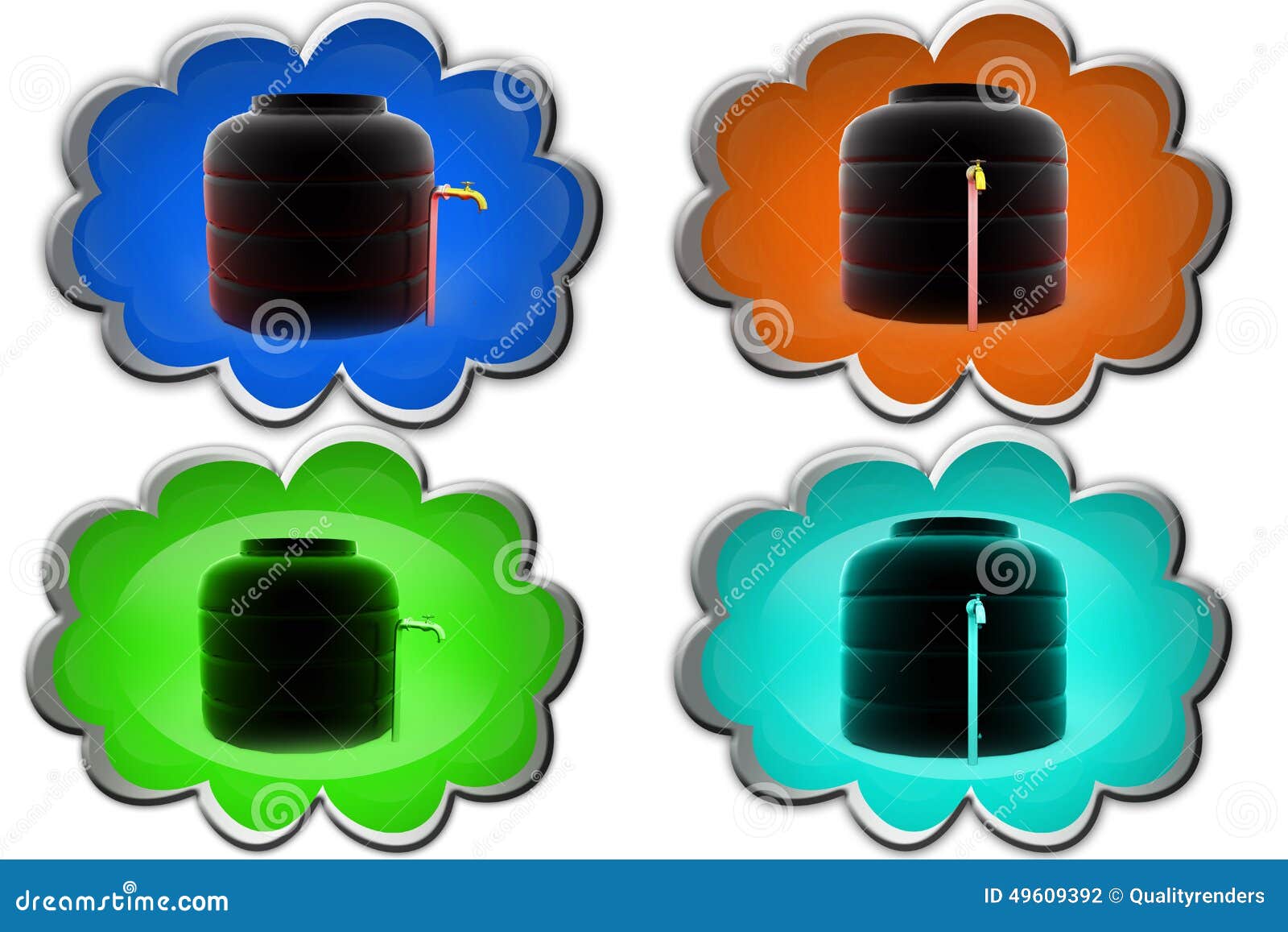 3d water storage tank icon stock illustration. Illustration of ...