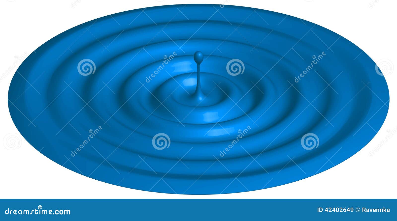 3D waterdrop with ripples stock vector. Illustration of beverage - 42402649