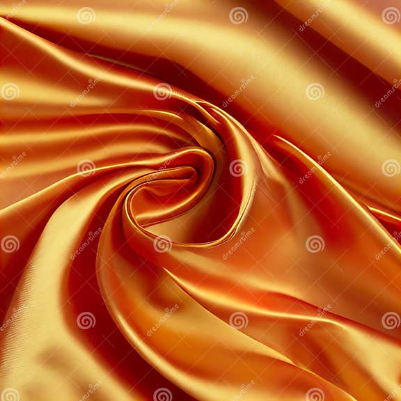 3D Wave Bright Golden Rust Color Gradient Silk Fabric AI Generated ...
