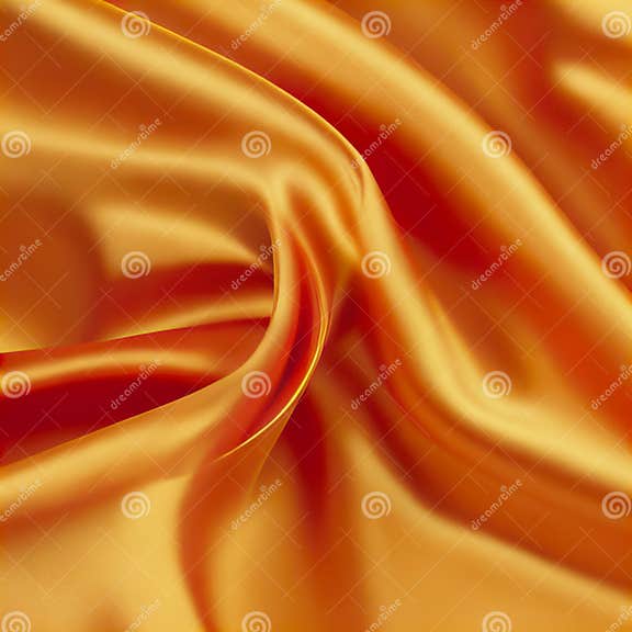 3D Wave Bright Golden Rust Color Gradient Silk Fabric AI Generated ...