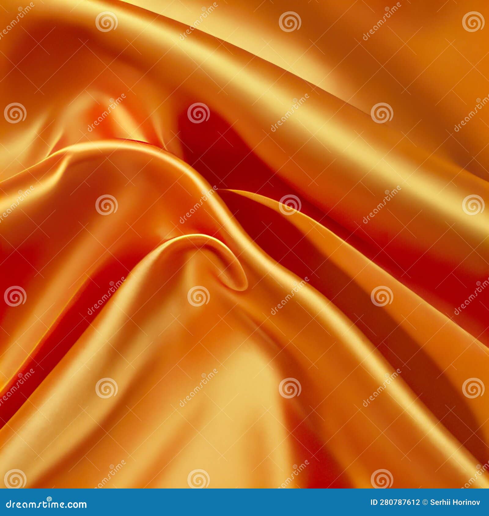 3D Wave Bright Golden Rust Color Gradient Silk Fabric AI Generated ...