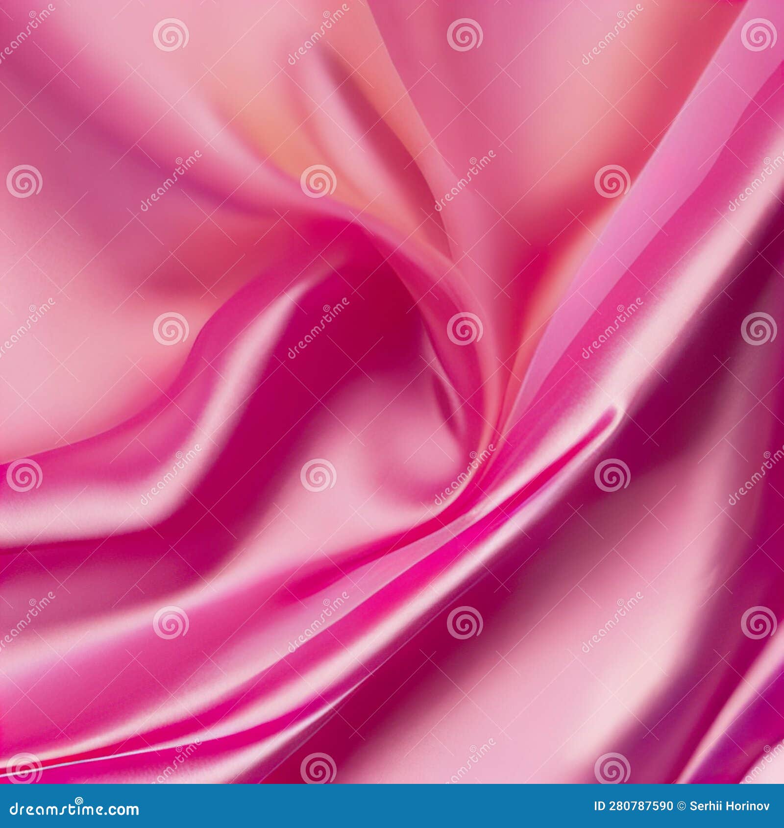 3D Wave Bright Powder Pink Color Gradient Silk Fabric AI Generated ...