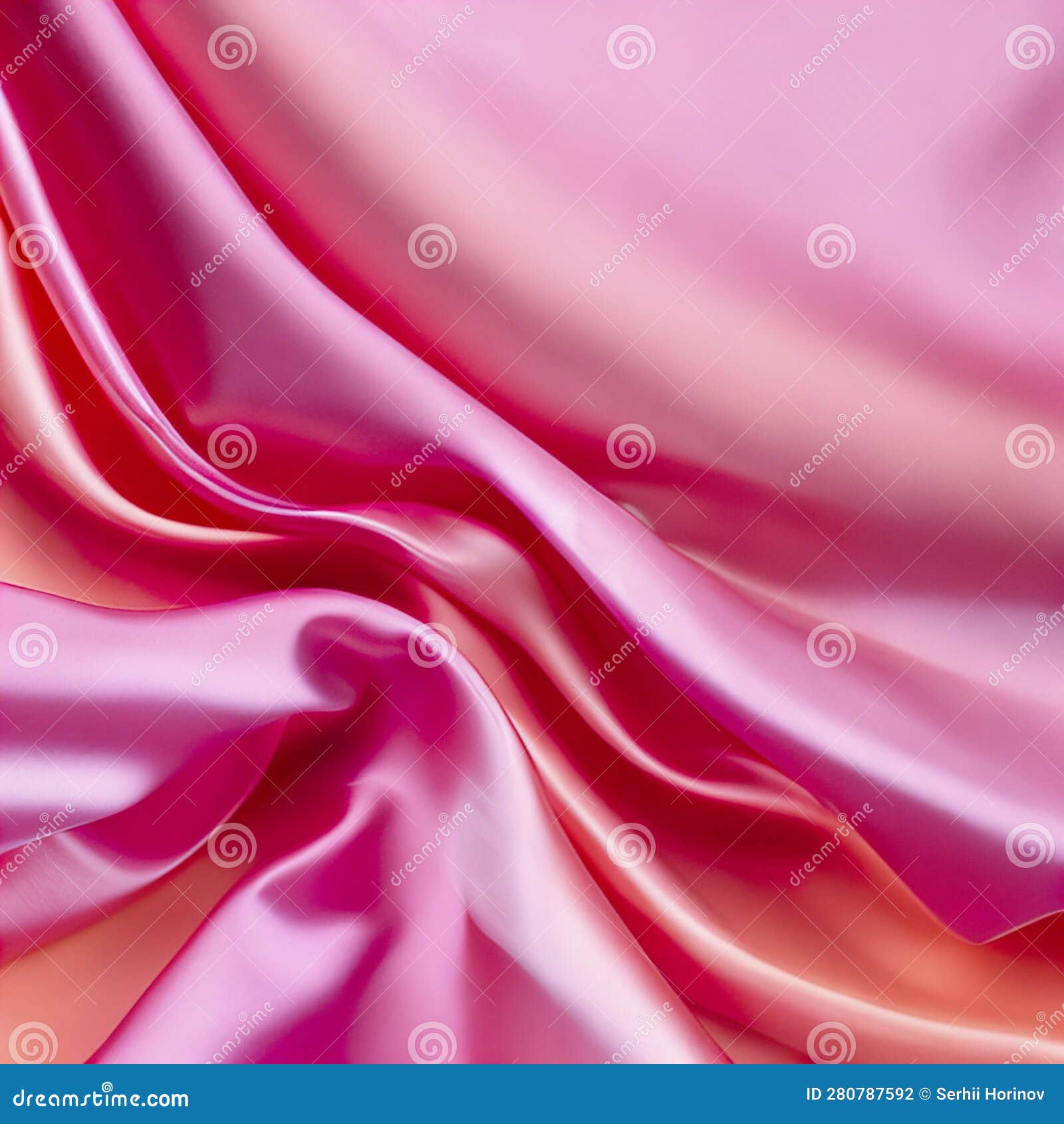 3D Wave Bright Powder Pink Color Gradient Silk Fabric AI Generated ...