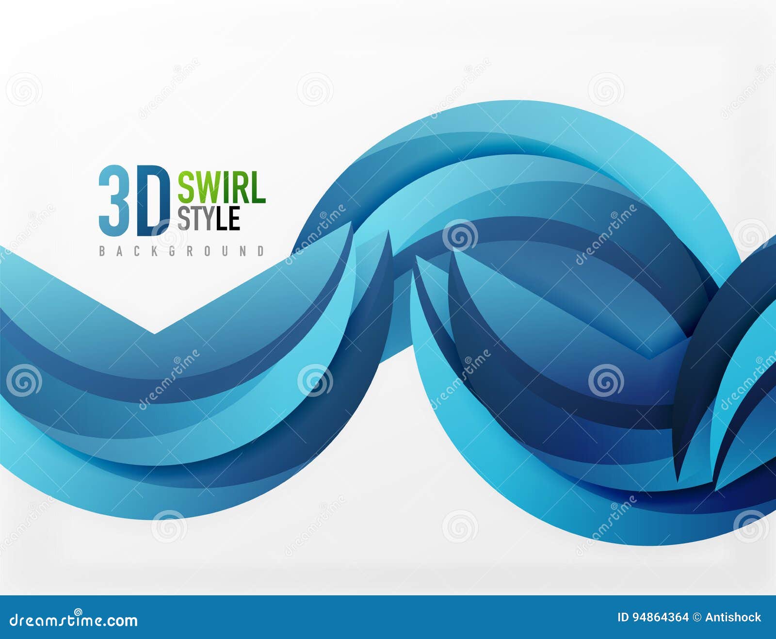 3D wave design stock vector. Illustration of colour, connect - 94864364