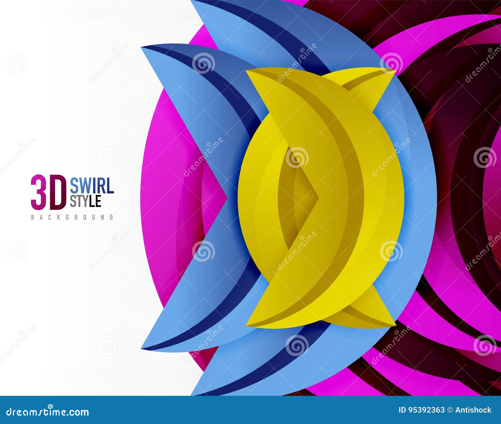 3D wave design stock vector. Illustration of abstract - 95392363