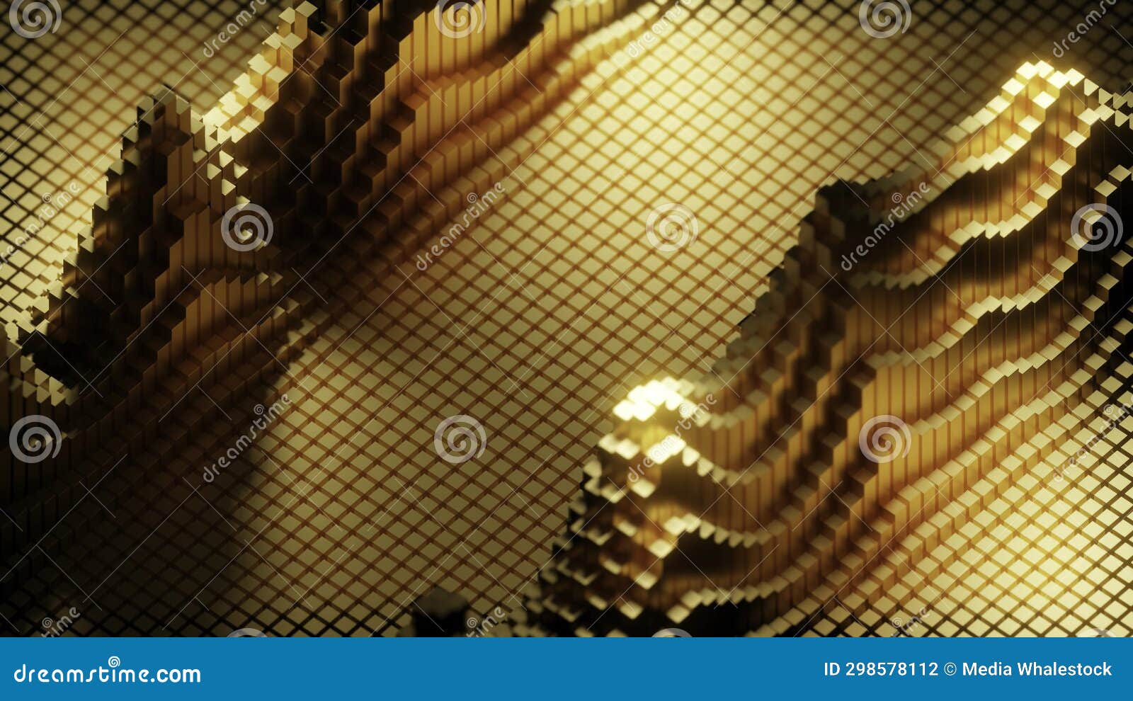 3D Wave Vibrations on Square Field. Design. Rising Waves of Vibrations ...