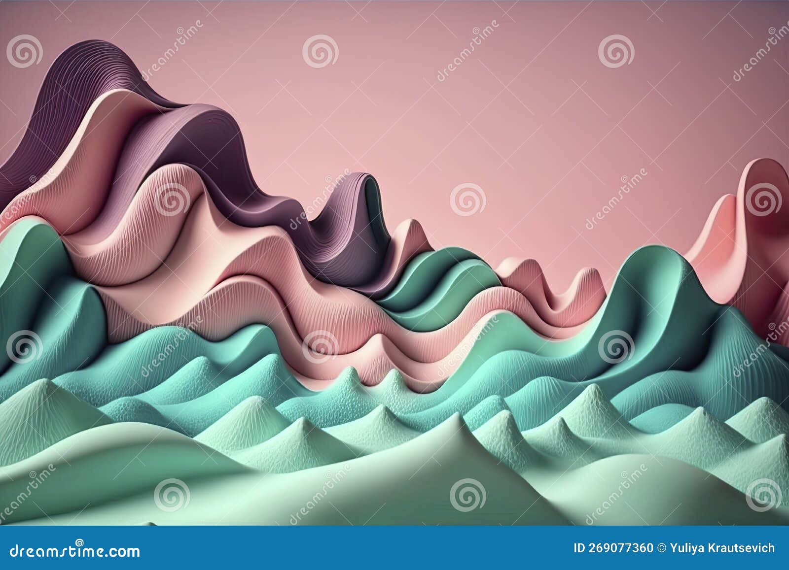 3d Waves Abstract Background. Plastic Art Stock Photo - Image of ...