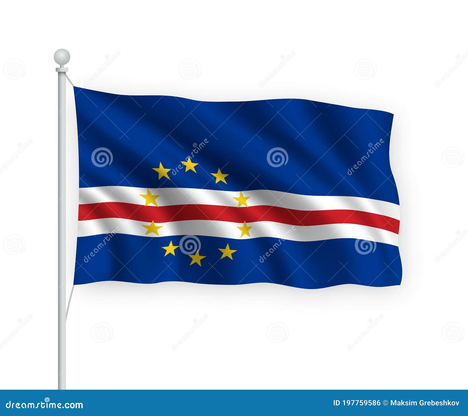 Flag Of Cabo Verde Royalty-Free Stock Photo | CartoonDealer.com #135723021
