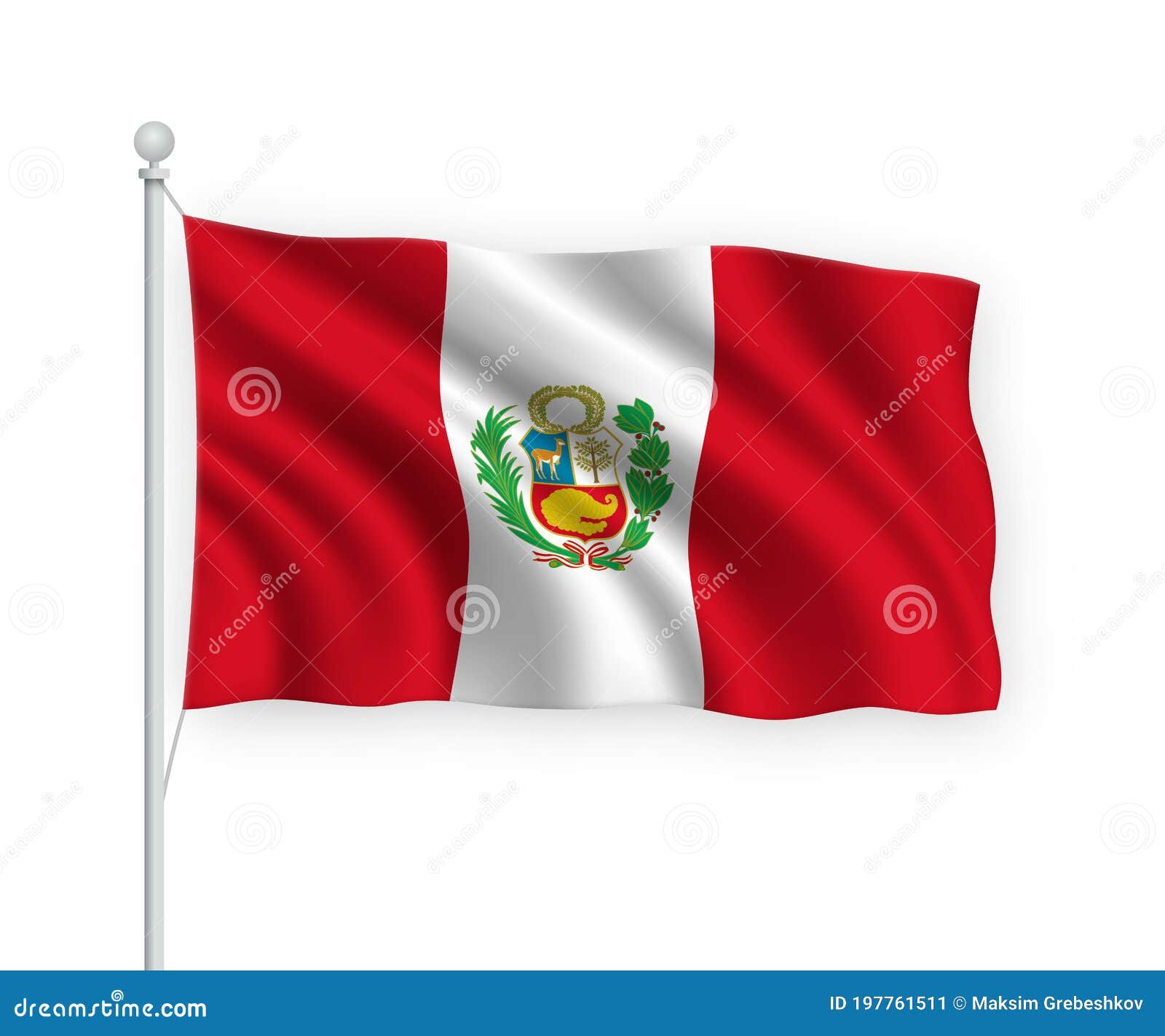 Flag Of Peru From Brush Strokes. Flag Peru On Transparent Background ...