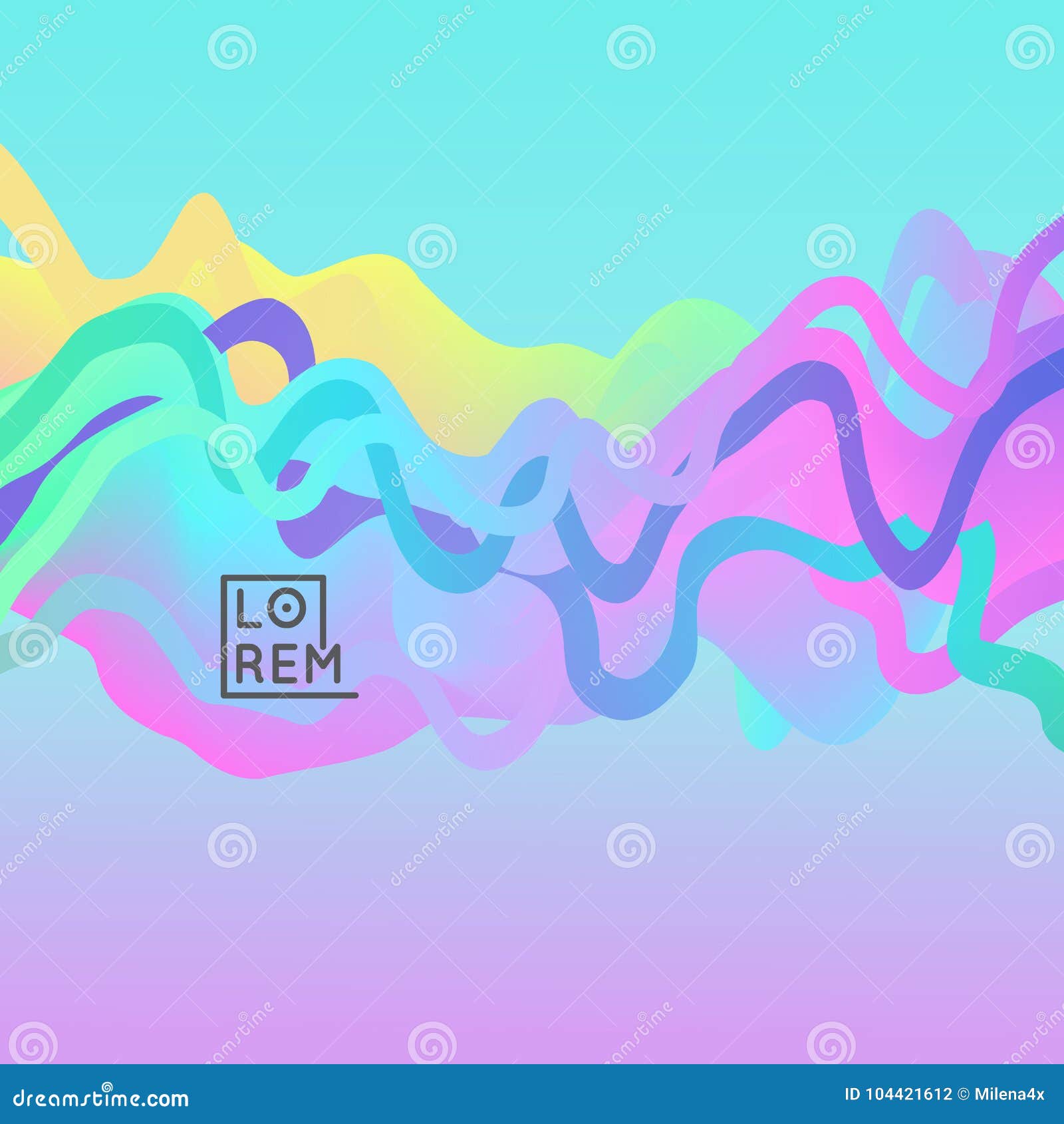 3D Wavy Background. Dynamic Effect. Abstract Vector Illustration ...