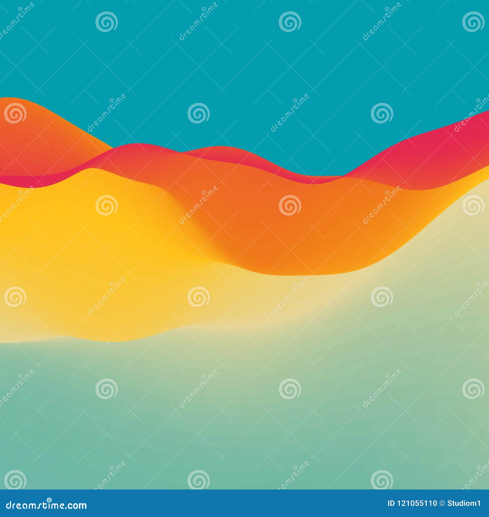 3d Wavy Background. Dynamic Effect. Abstract Vector Illustration ...