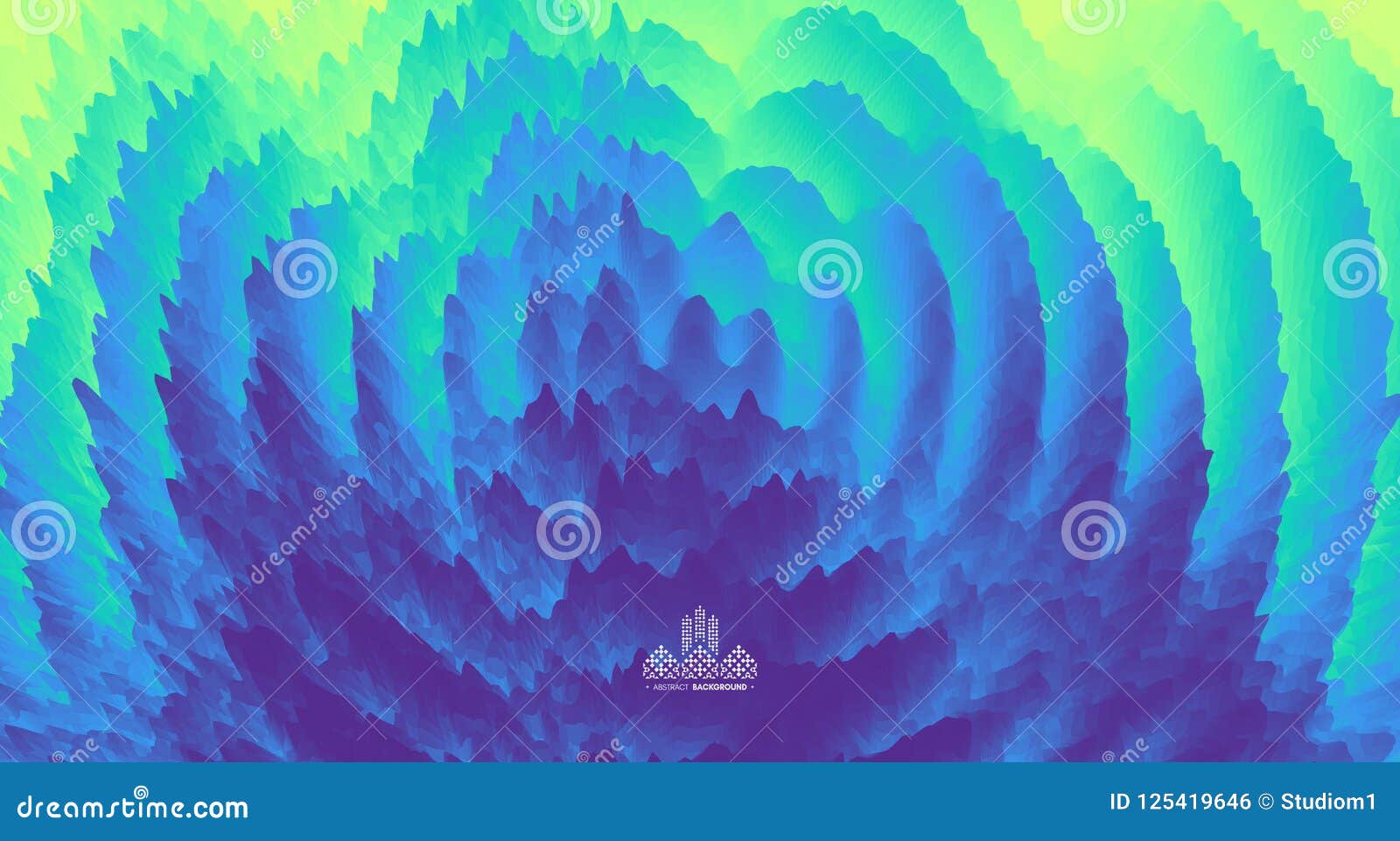 3D Wavy Background with Ripple Effect. Abstract Vector Illustration ...