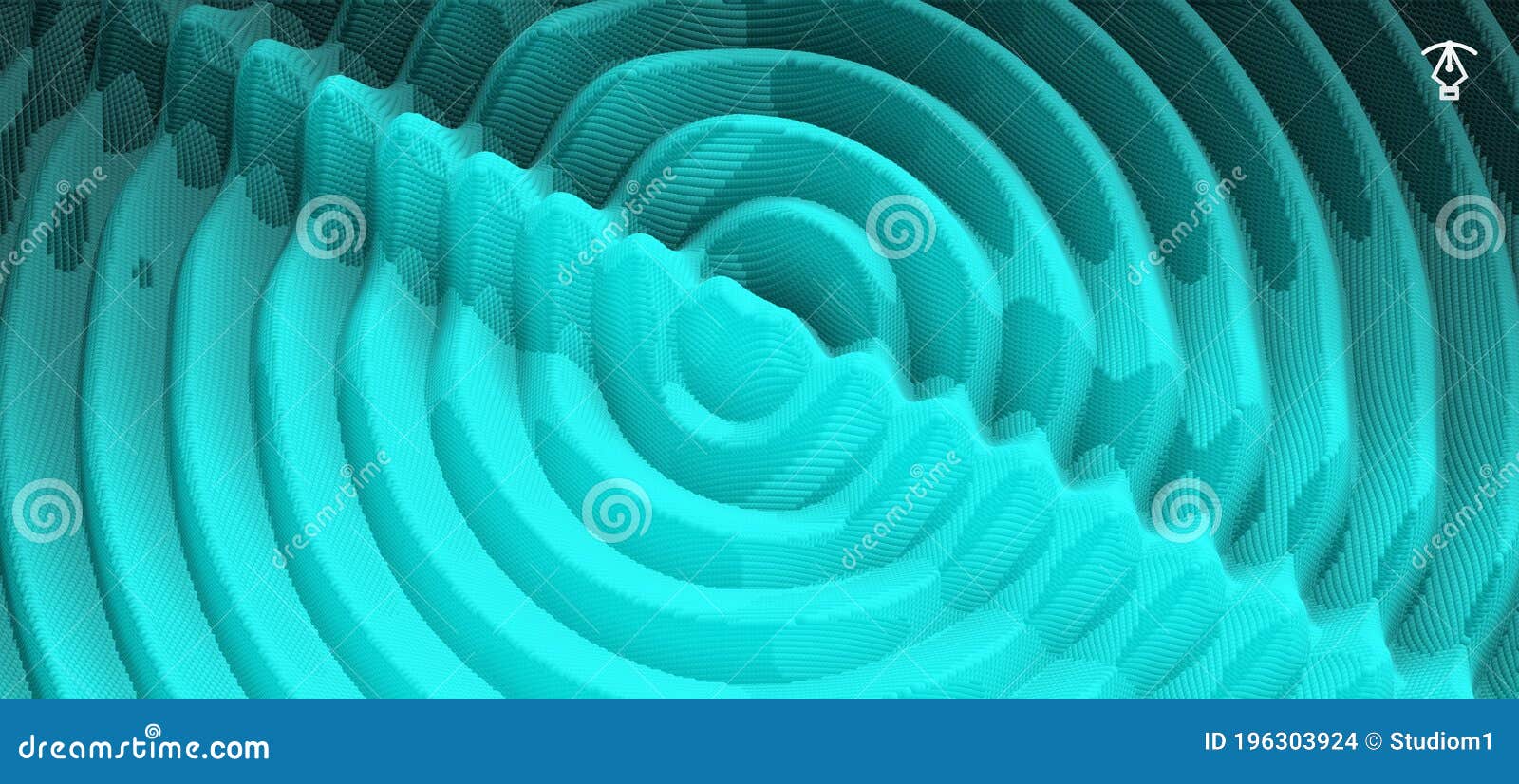 3D Wavy Background with Ripple Effect. Vector Illustration with ...