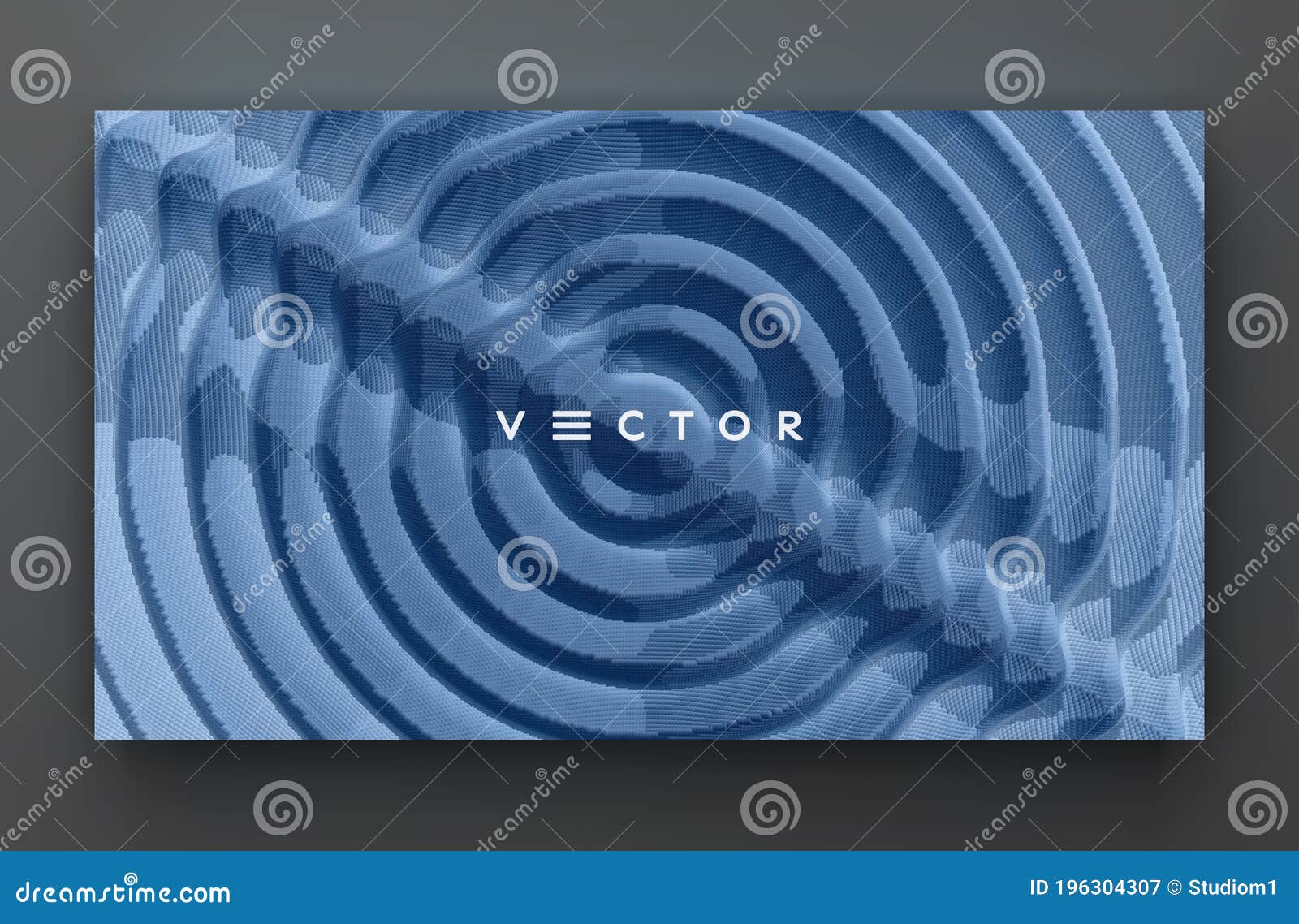 3D Wavy Background with Ripple Effect. Vector Illustration with ...