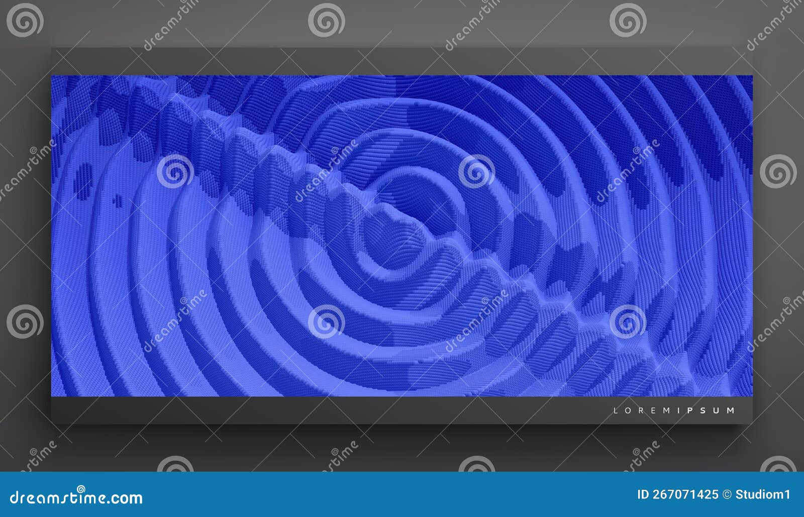3D Wavy Background with Ripple Effect. Vector Illustration with ...