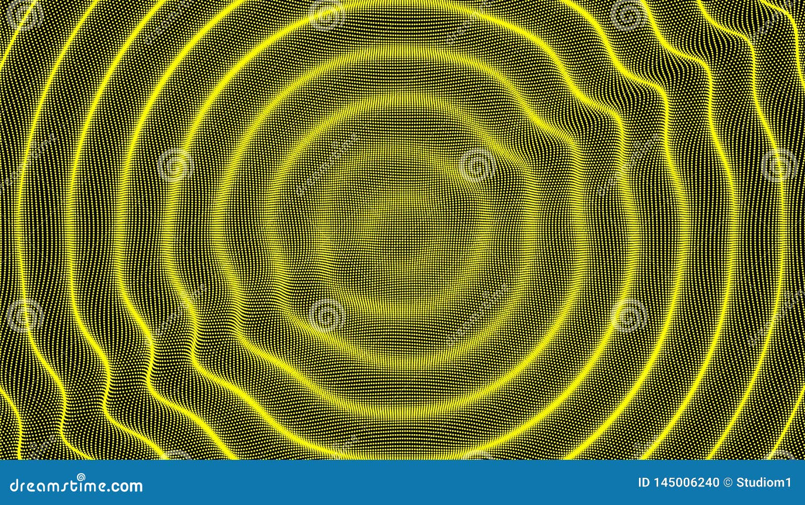 3D Wavy Background with Ripple Effect. Vector Illustration with ...
