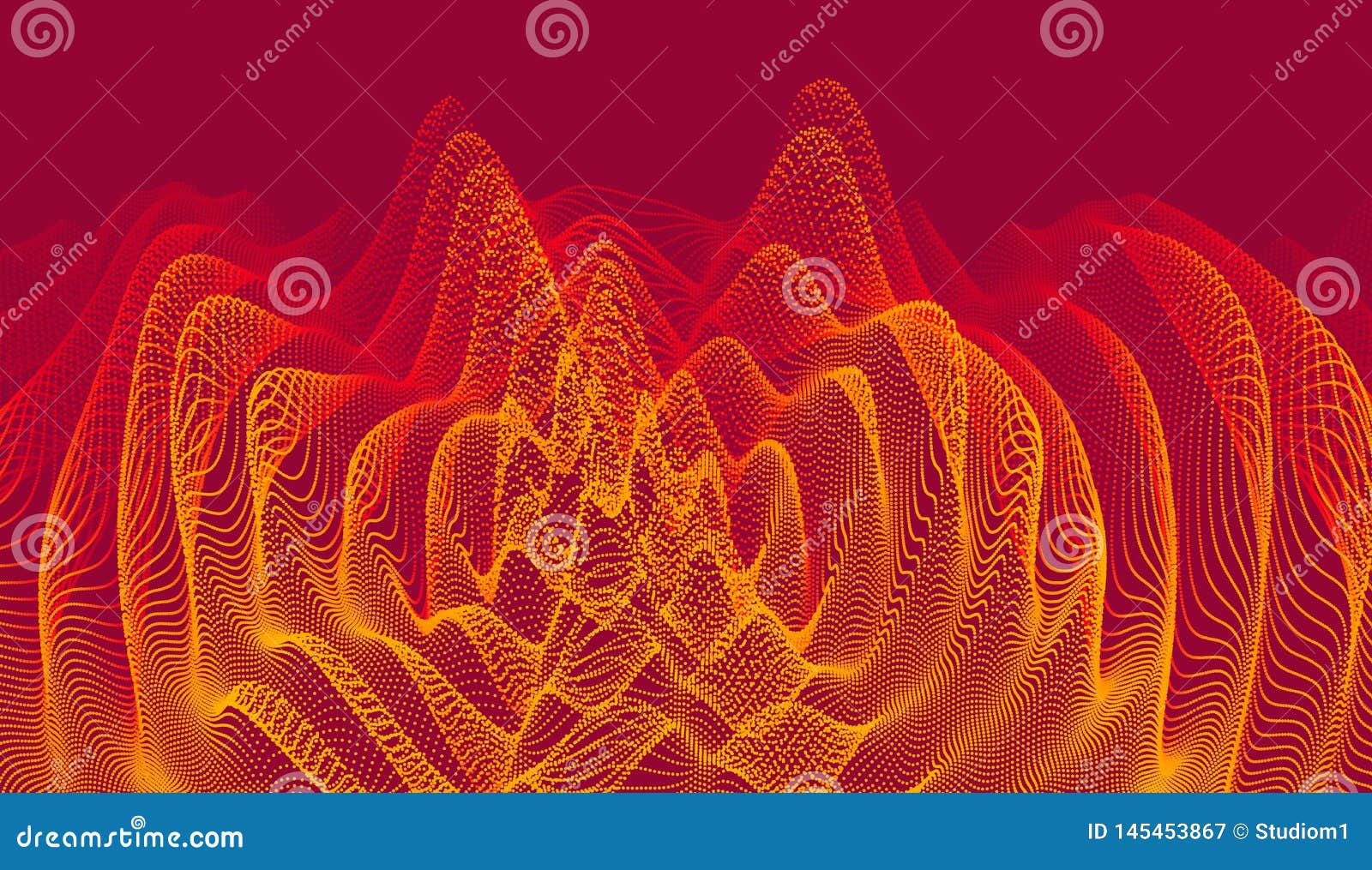 3D Wavy Background with Ripple Effect. Vector Illustration with ...