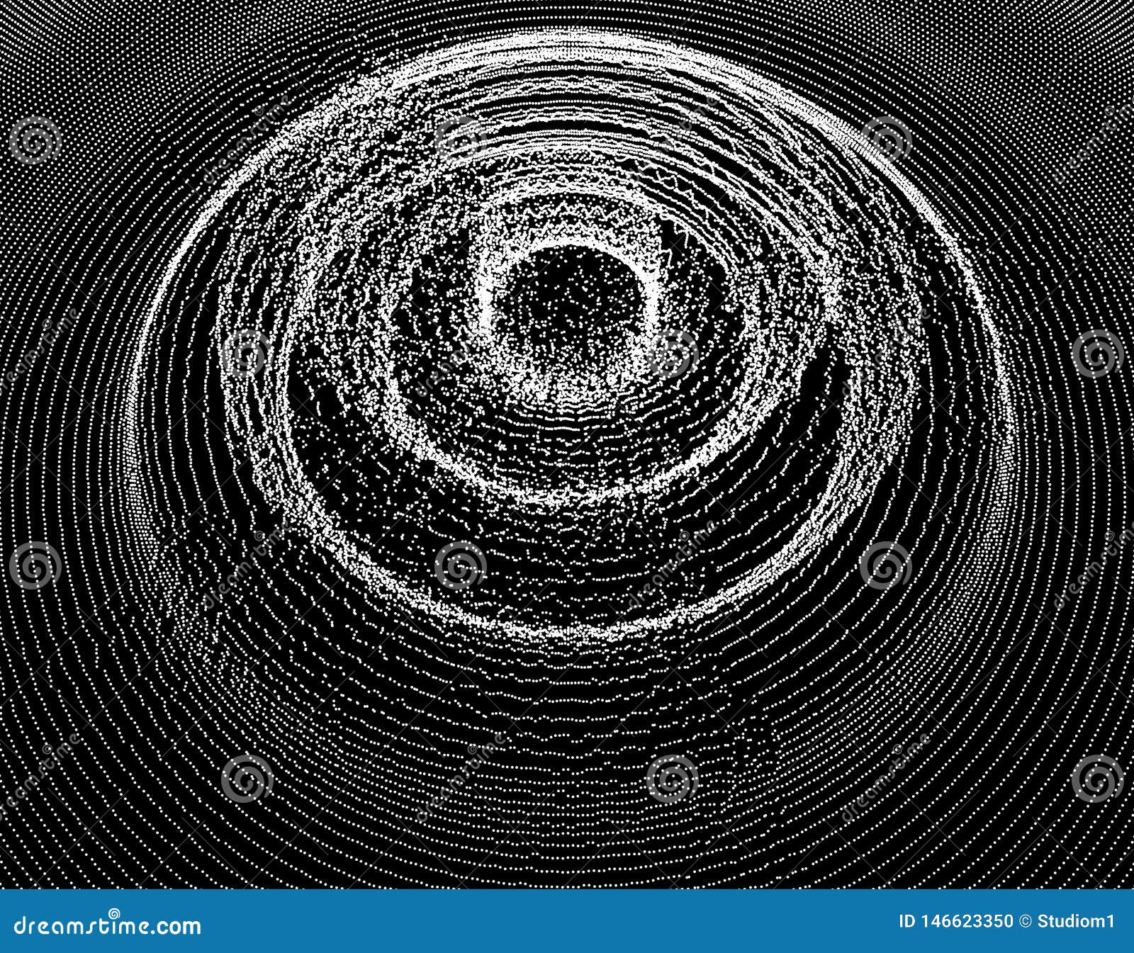 3D Wavy Background with Ripple Effect. Vector Illustration with ...