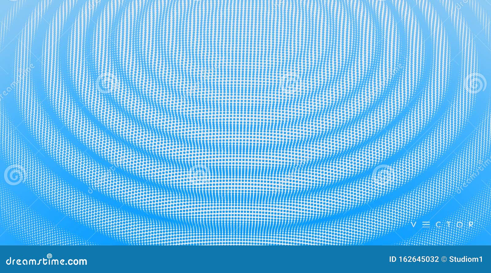 3D Wavy Background with Ripple Effect. Vector Illustration with ...