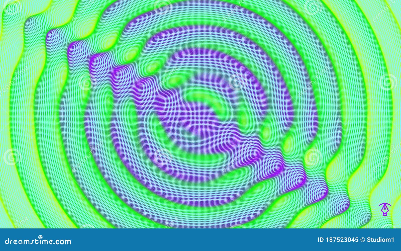 3D Wavy Background with Ripple Effect. Vector Illustration with ...