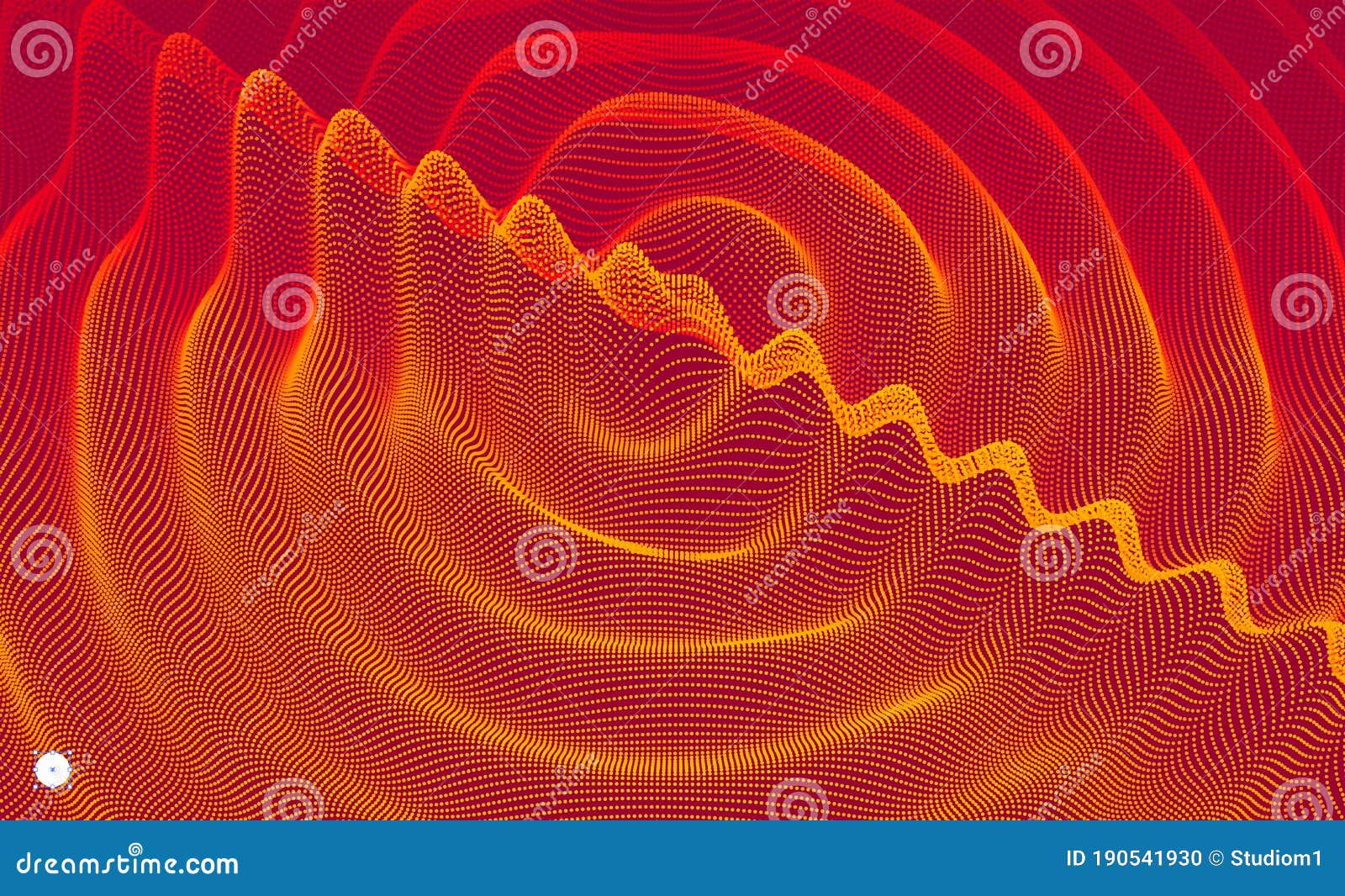 3D Wavy Background with Ripple Effect. Vector Illustration with ...