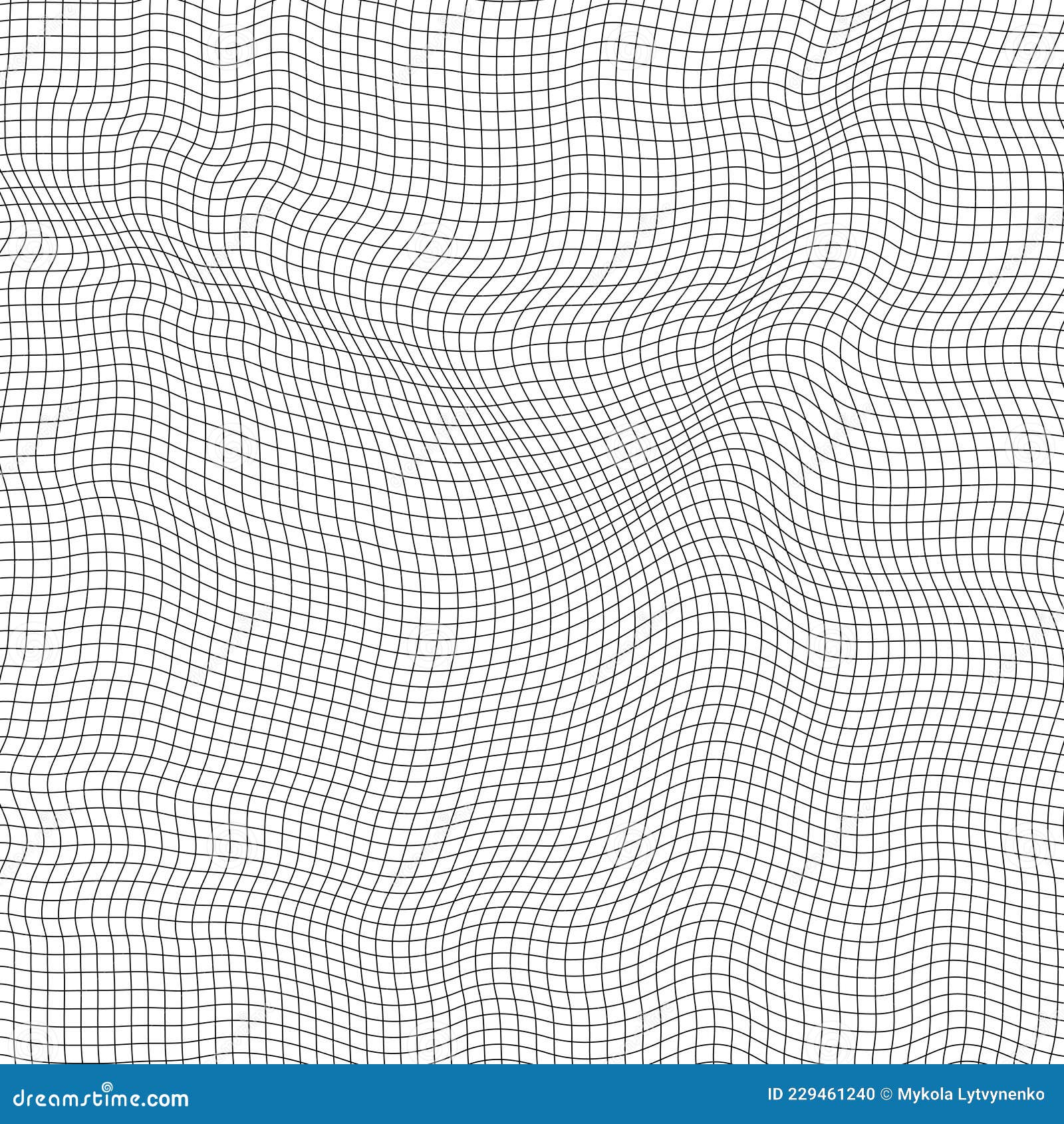 3d Wavy Grid Curvature Plane Mesh Space Stock Vector - Illustration of ...