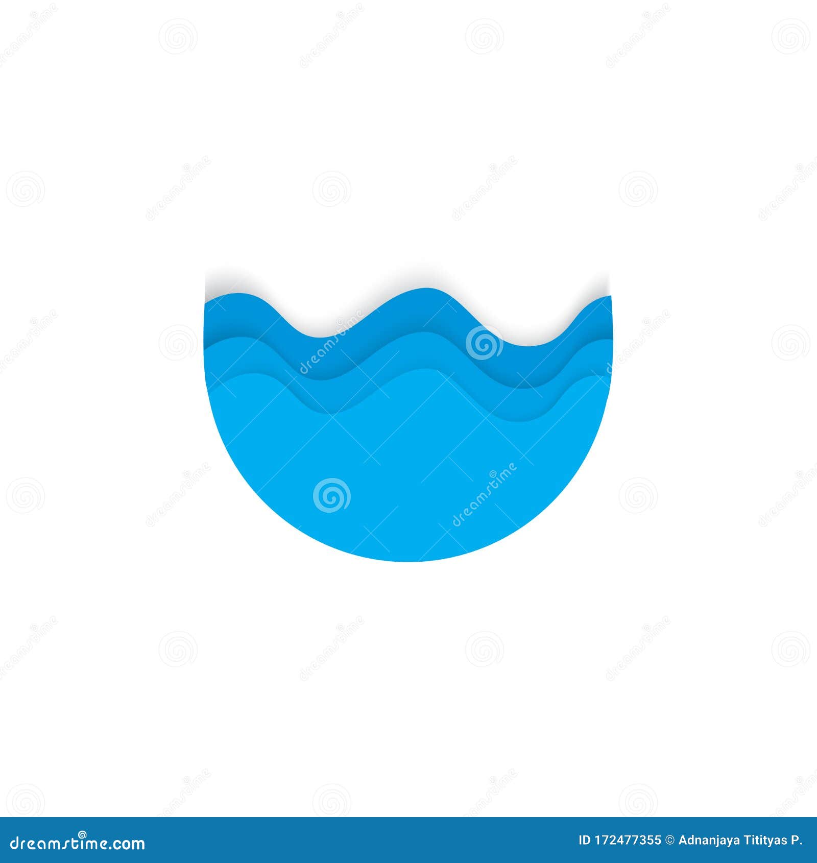 3d Wavy Paper Cut Shape Decoration Vector Stock Vector - Illustration ...