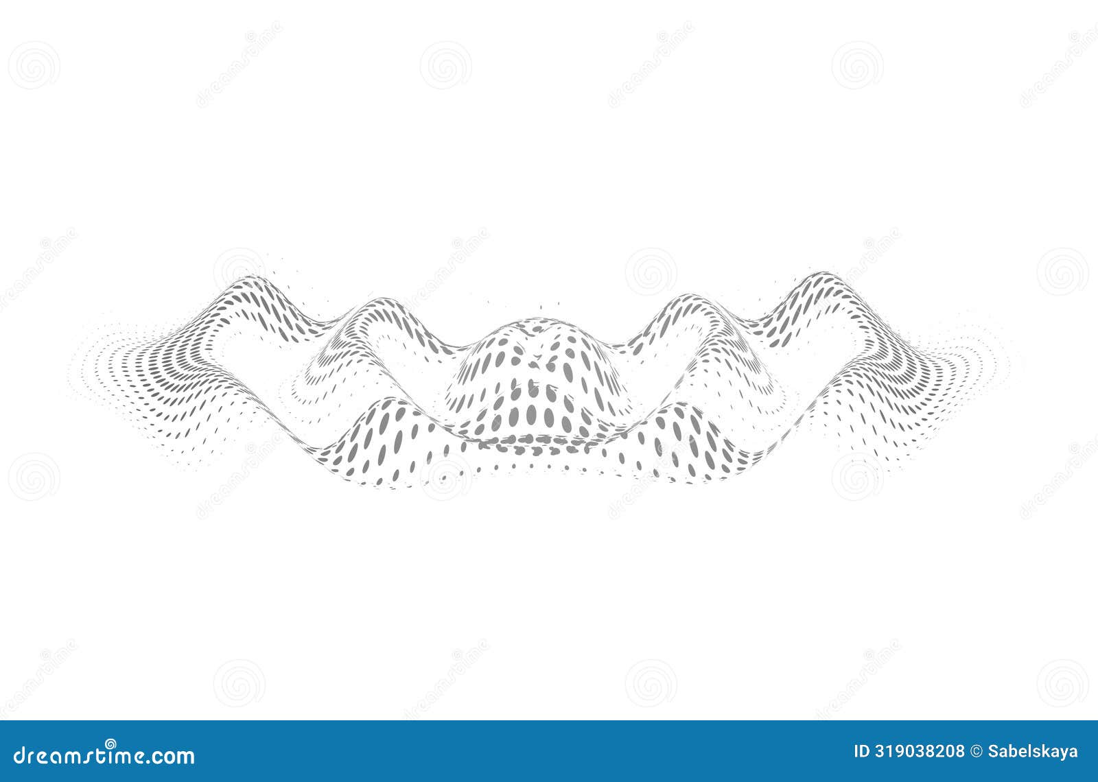 3D Wavy Ripple Effect, Vector Sound Impact Dynamic Round Effect ...