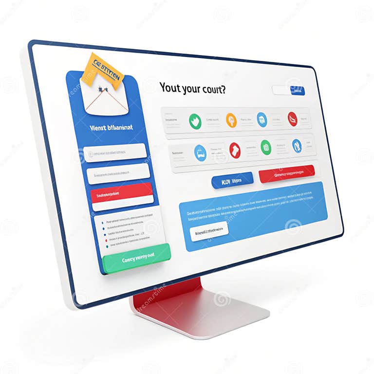 3D Web Popup Isolated on Transparent Background Stock Illustration ...