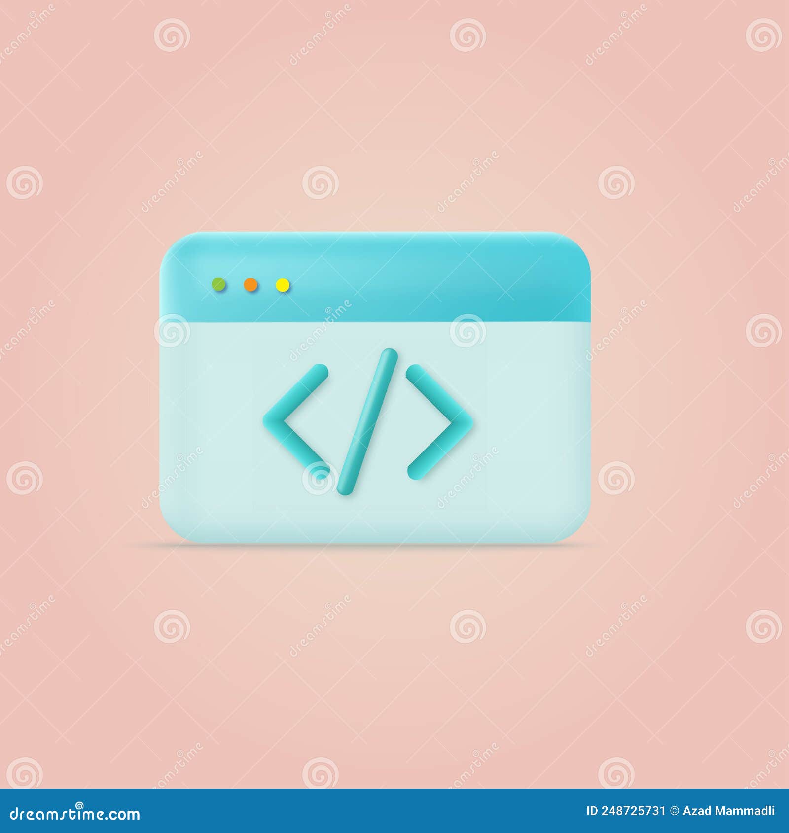 3d Website Coding, Web Page Concept. Vector Stock Illustration ...