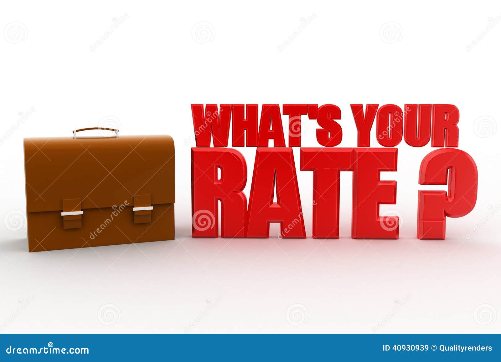 3d Whats Your Rate Illustration Stock Illustration - Illustration of ...