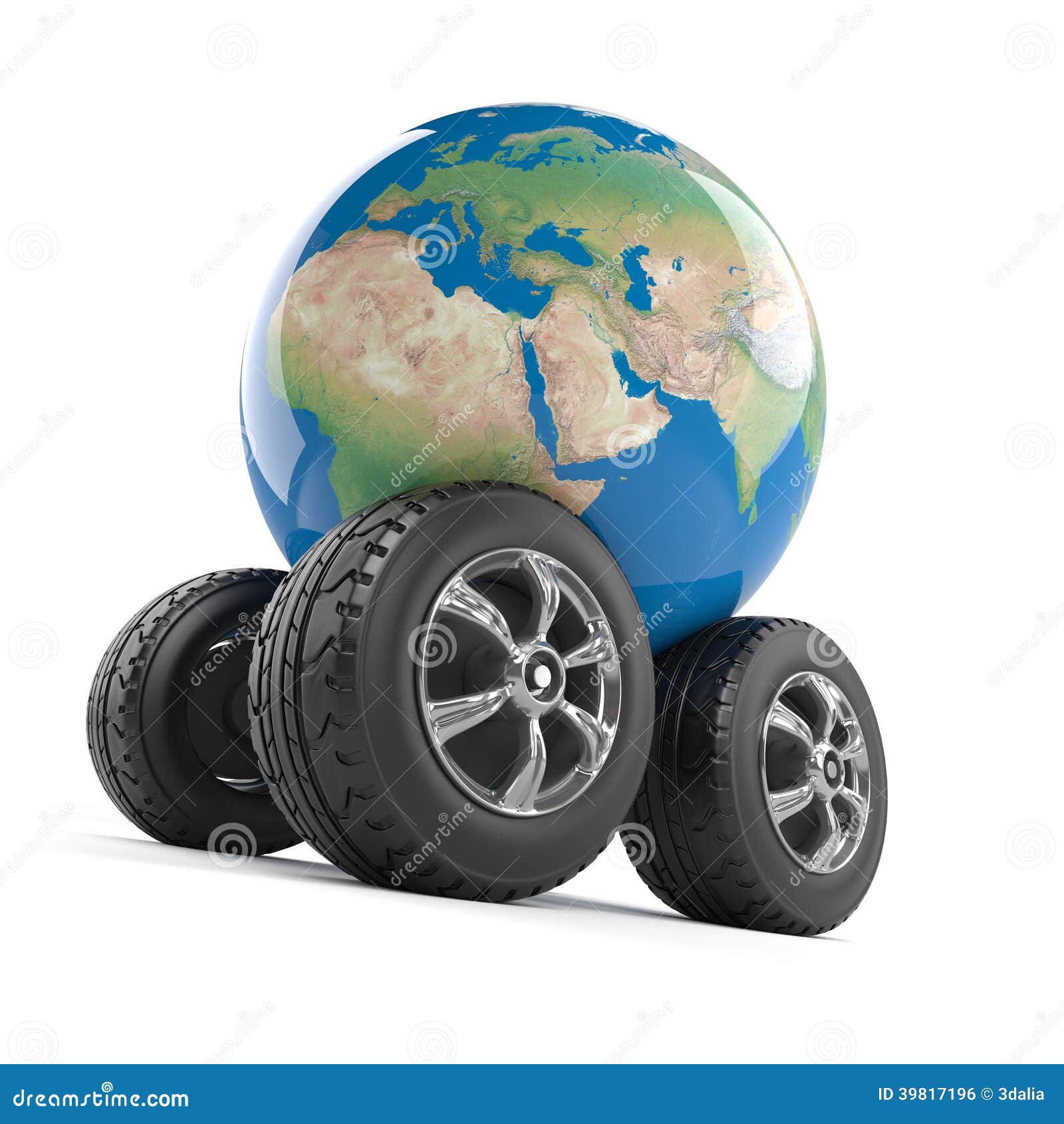 3d Wheeled globe stock illustration. Illustration of international ...